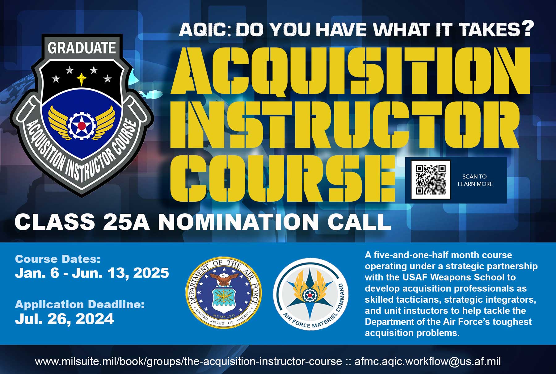 Acquisition Instructor Course Class 25A open for nominations > Air ...