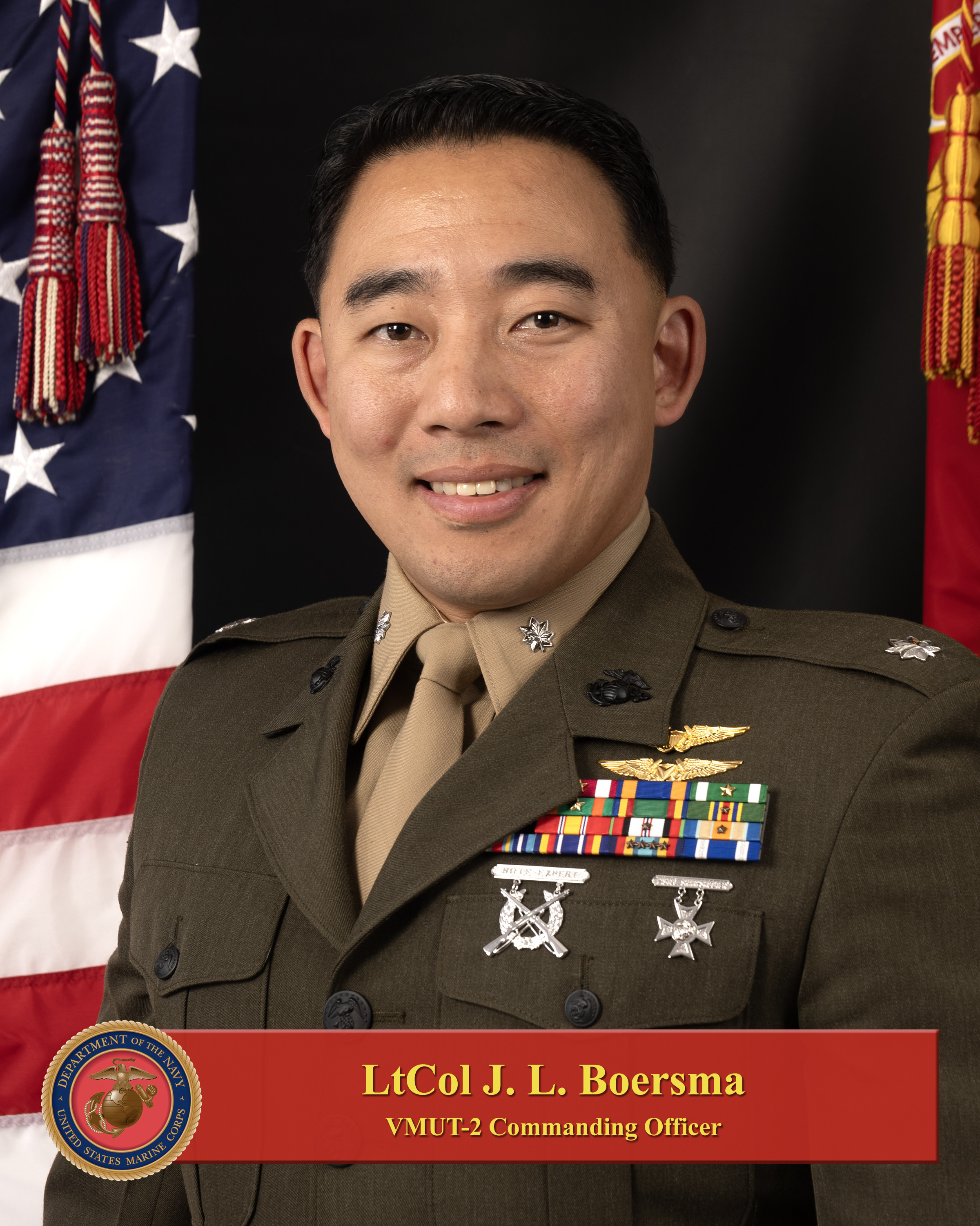Lieutenant Colonel Jonathan L. Boersma > 2nd Marine Aircraft Wing > Command Biography