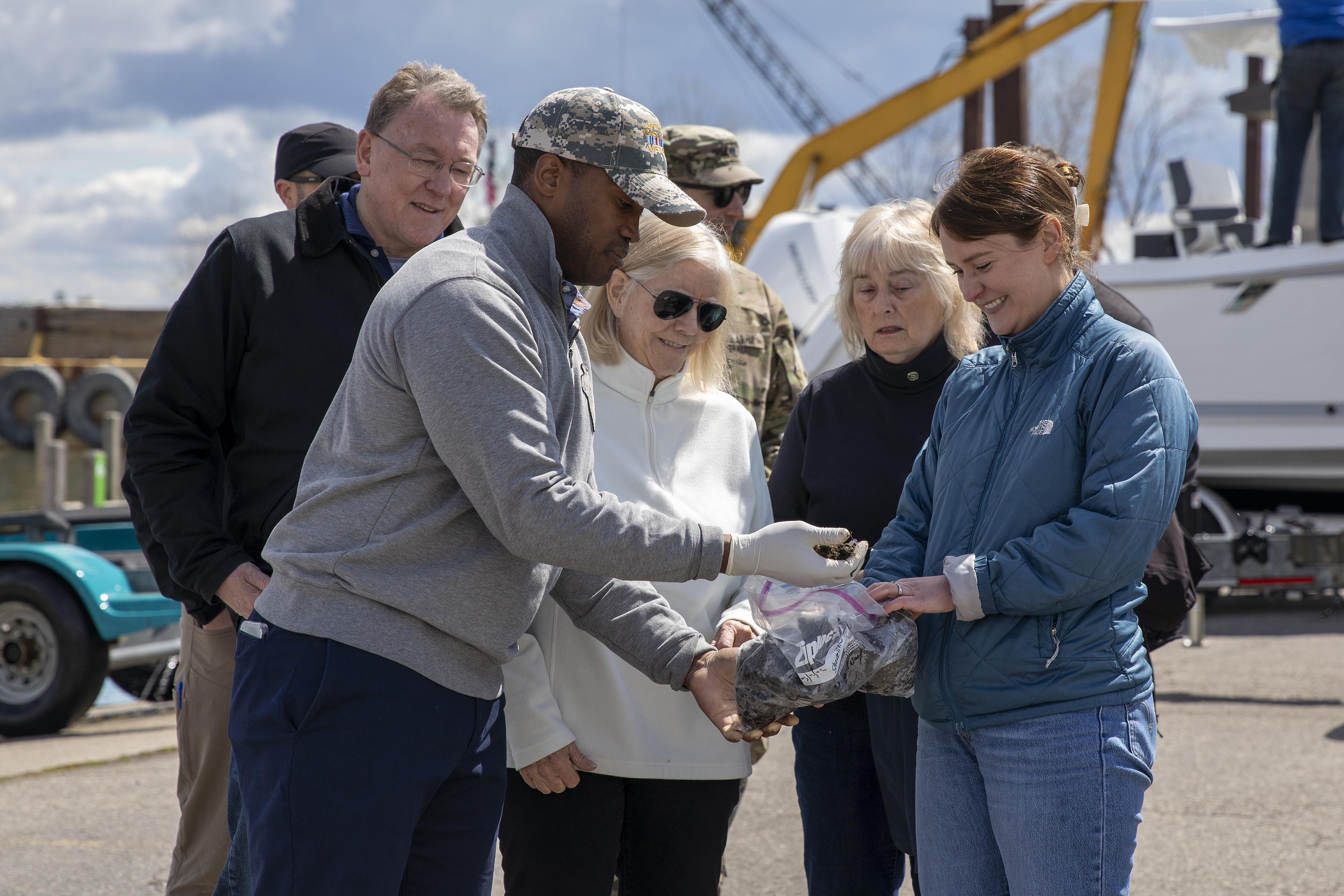 Congressman James with HAB sample