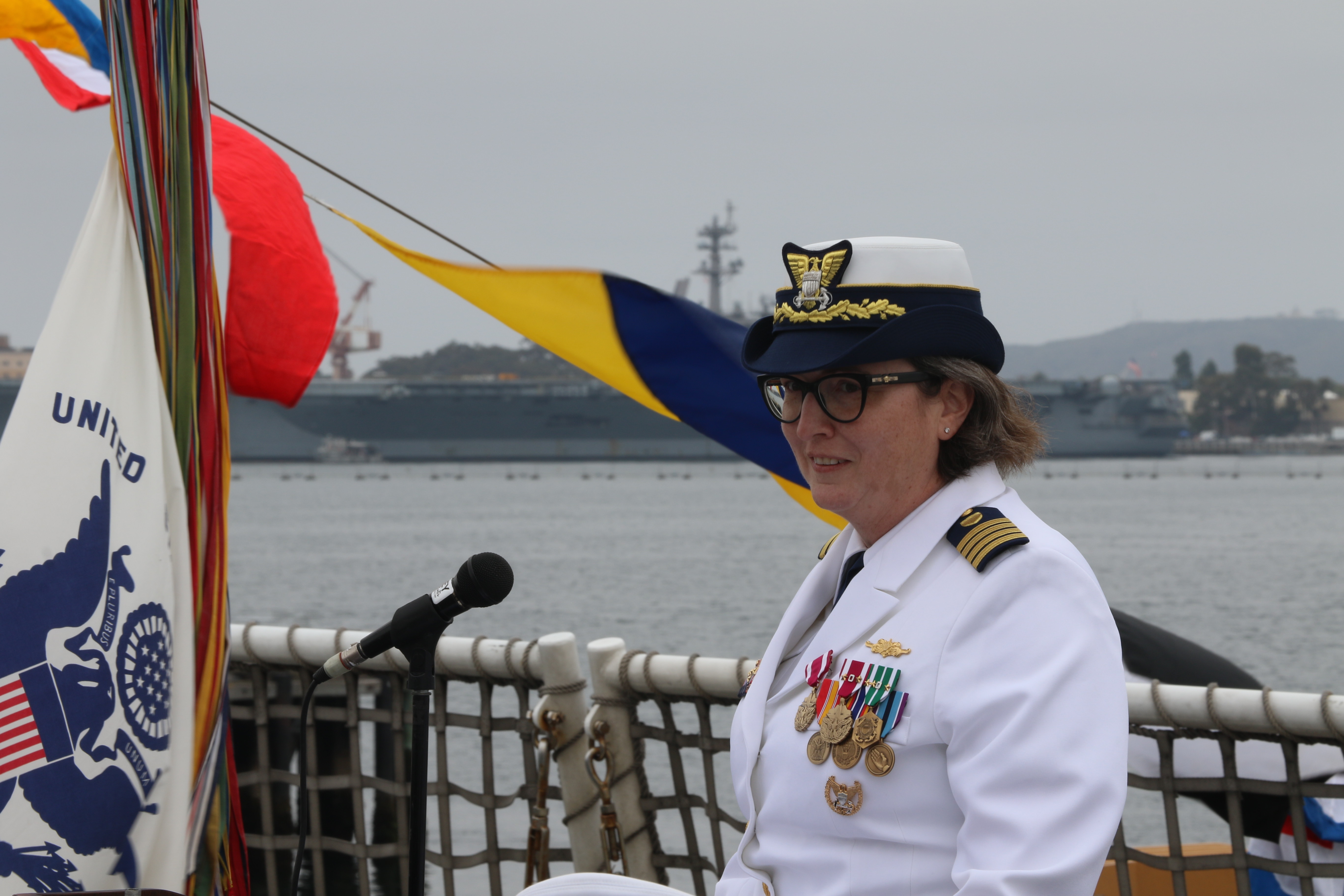 U.S. Coast Guard Cutter Munro holds a change of command ceremony ...