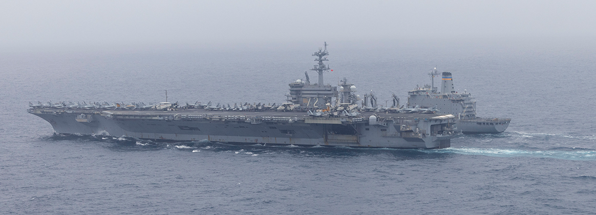 USS Abraham Lincoln, USNS Pecos conducts RAS in the Pacific Ocean