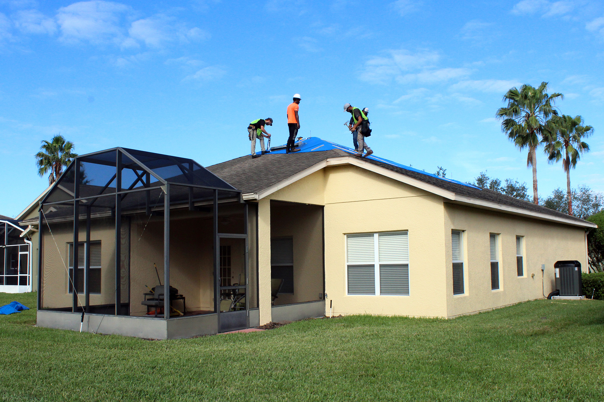 USACE’s Operation Blue Roof contractors Install Final Blue Roof in ...