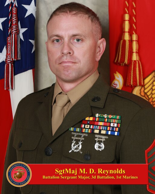 SgtMaj M.D. Reynolds > 1st Marine Division > Biography