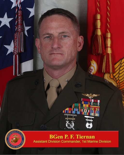 Brigadier General Patrick F. Tiernan > 1st Marine Division > Biography