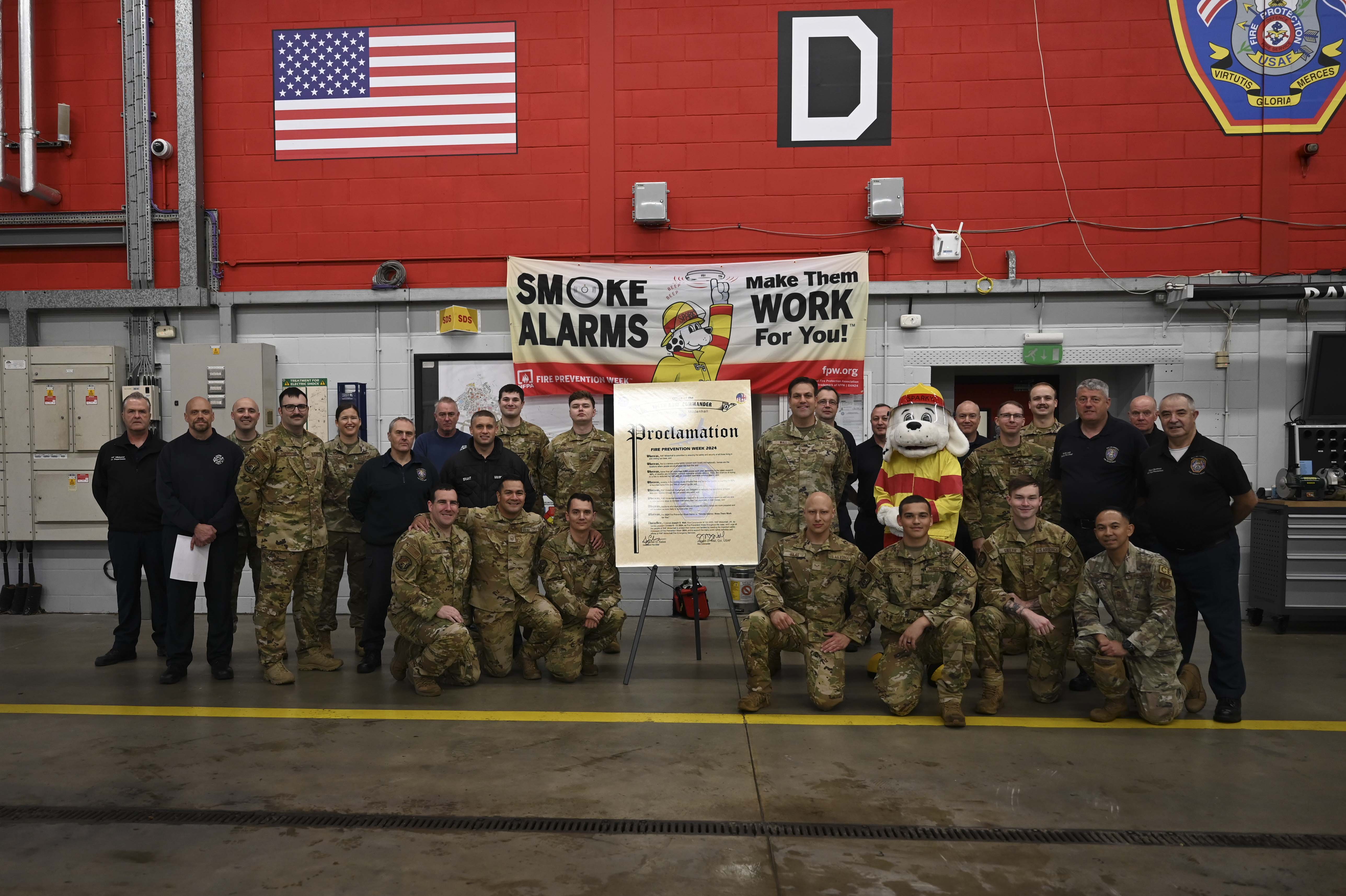 RAF Mildenhall Fire Department hosts Fire Prevention Week Proclamation ...