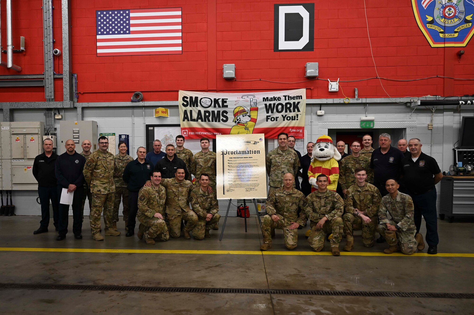 RAF Mildenhall Fire Department hosts Fire Prevention Week Proclamation ...