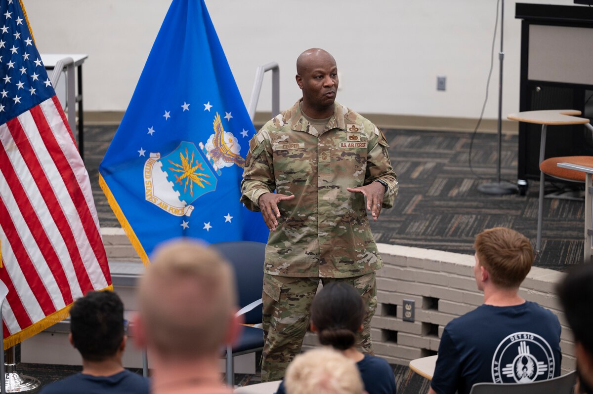 Preparing Tomorrow's Leaders: 377 ABW leadership visits UNM AFROTC ...