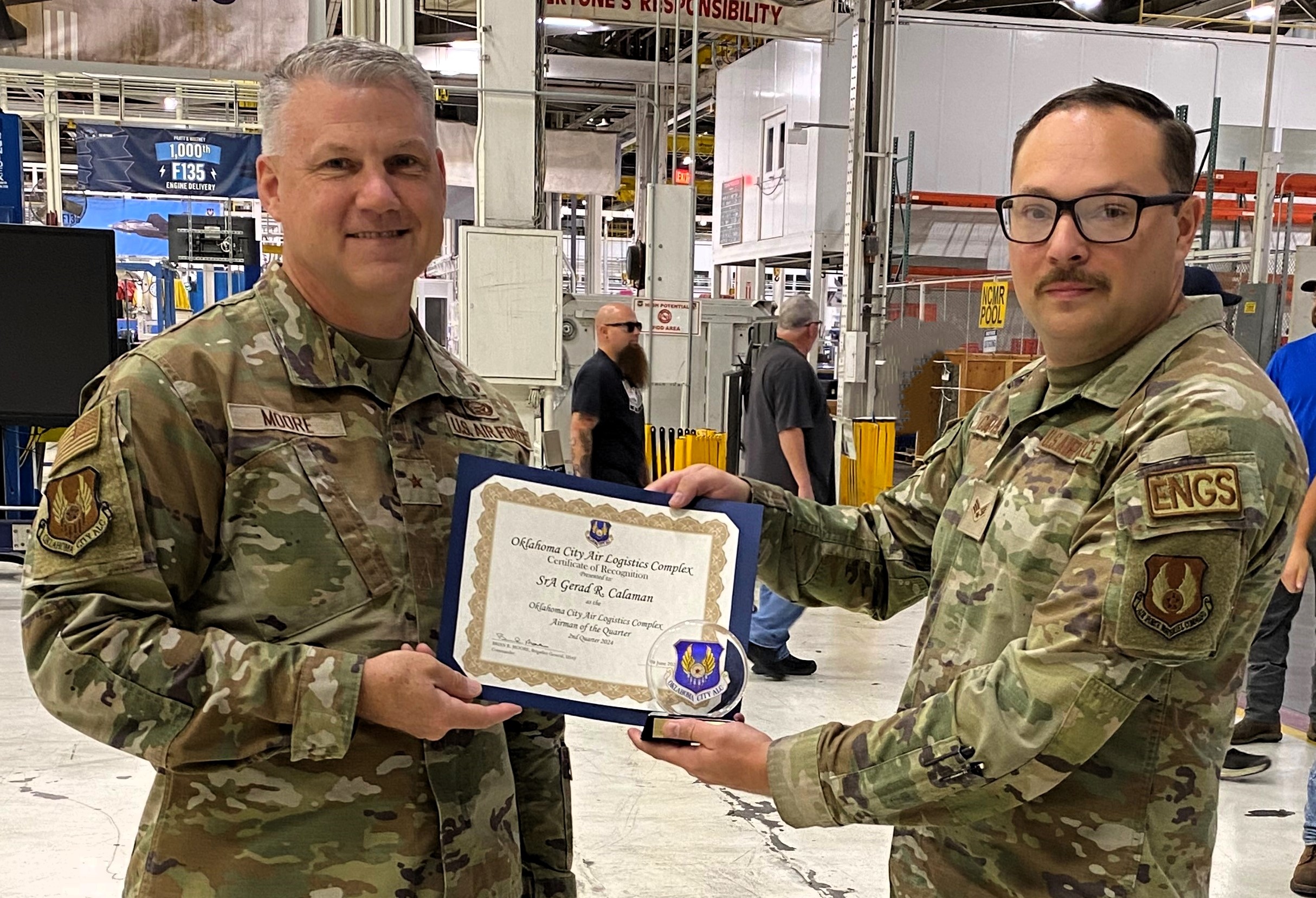 Second quarter award winners recognized at OC-ALC > Tinker Air Force ...