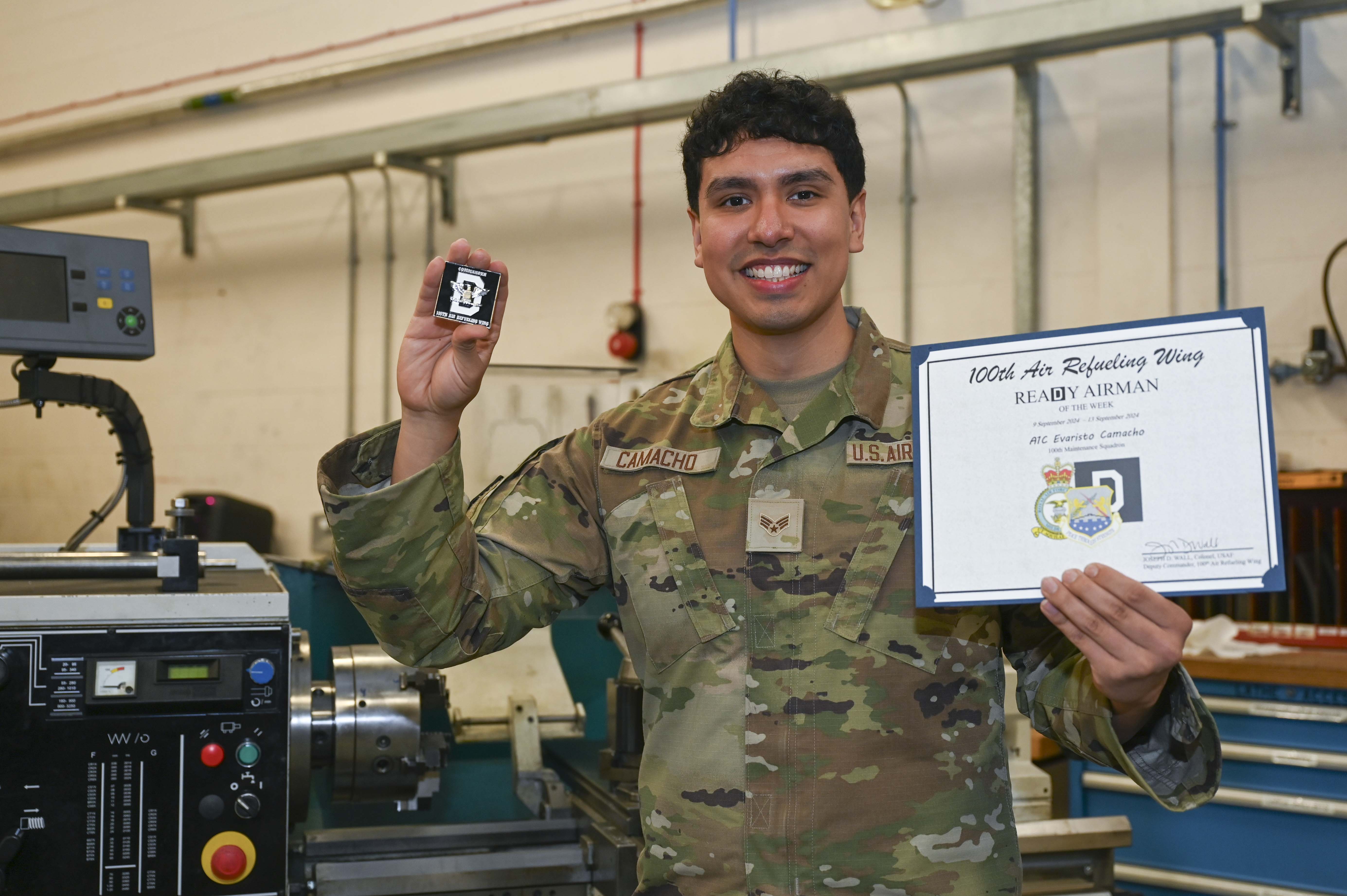 ReaDy Airman of the Week: 100th MXS Airman recognized > Royal Air Force ...