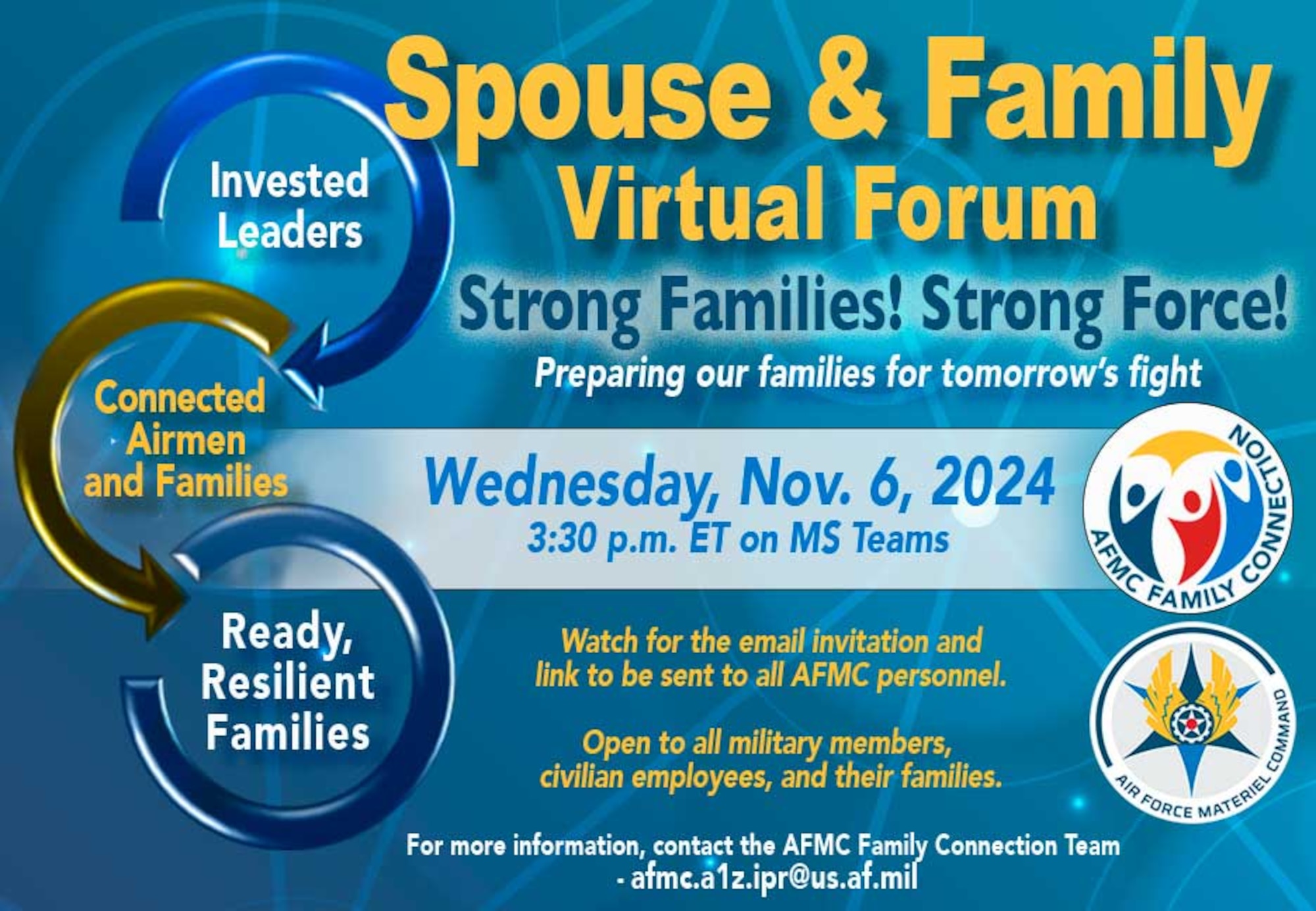 AFMC to host resilience, readiness-focused Spouse and Family Forum > Eglin Air Force Base ...