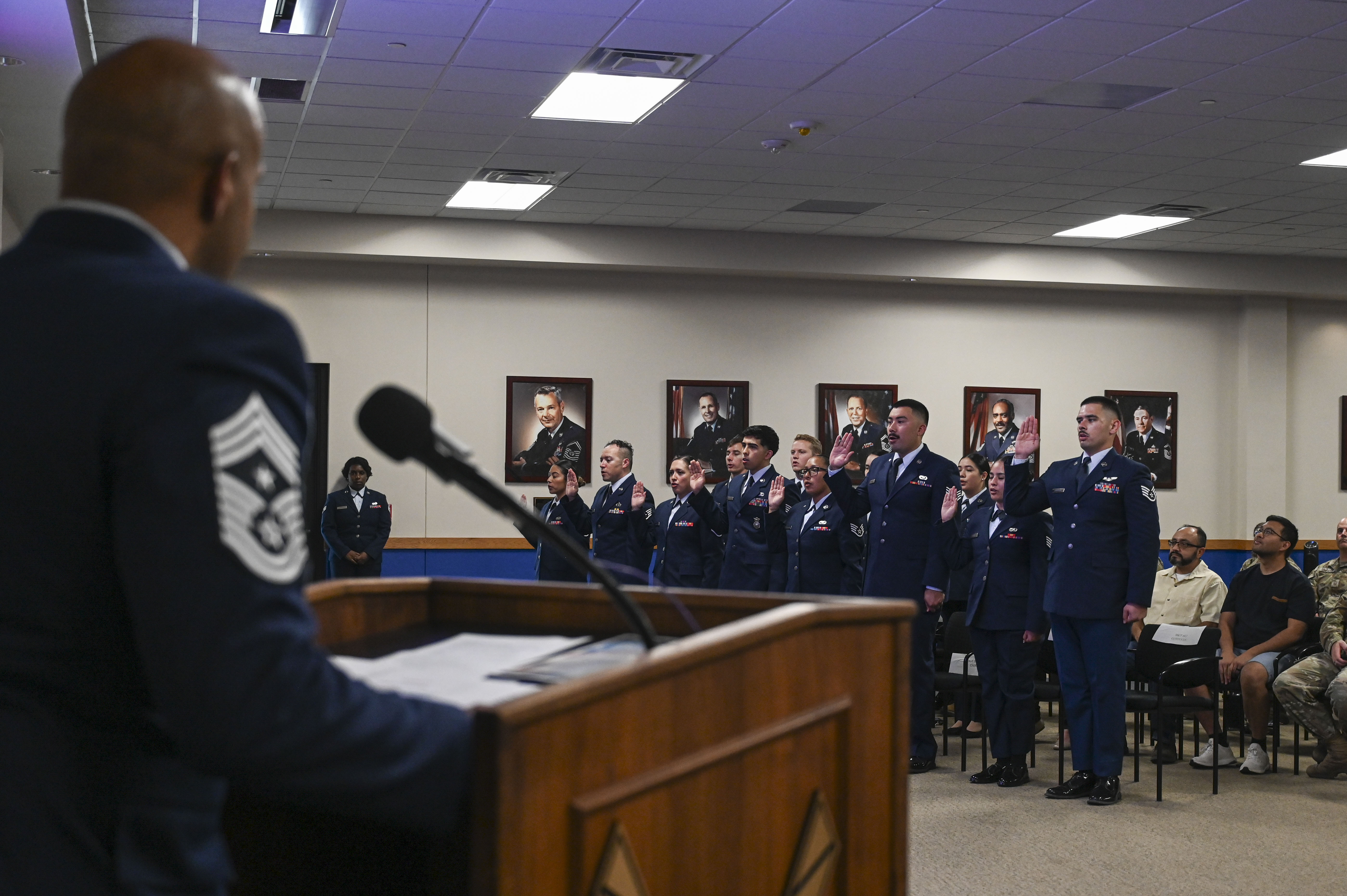 NCO induction ceremony inducts latest Airlift, Cyber Airmen > Joint ...