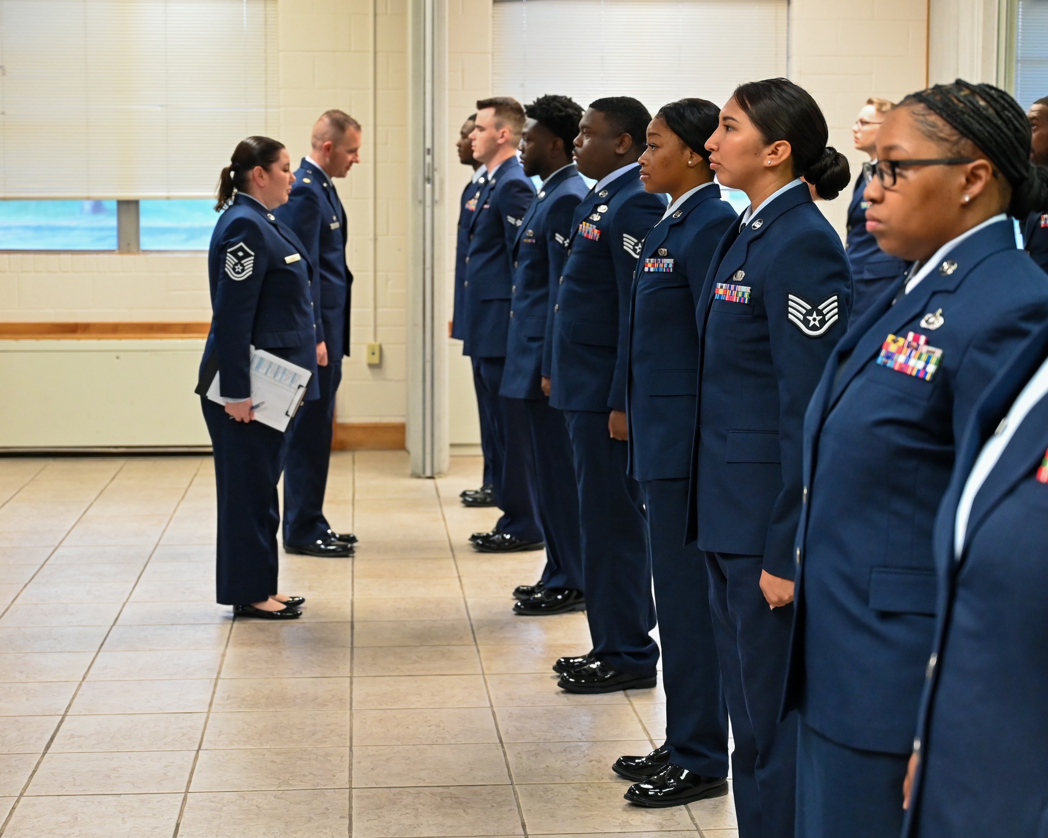 Wing Staff Agencies Airmen receive Open Ranks Inspection > Tinker Air ...