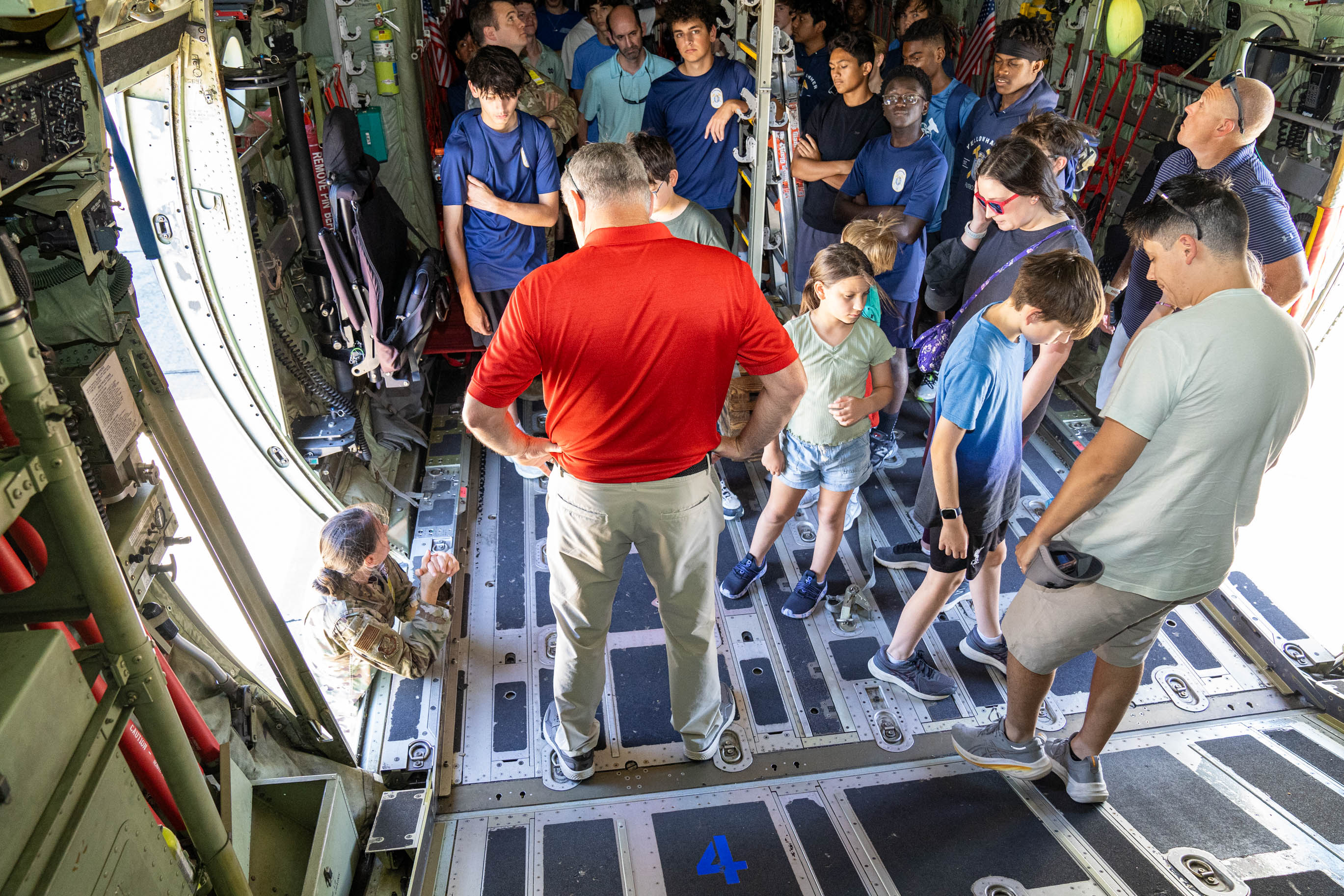 81st TRW CD & Yellowhammer Futbol Club Members tour Keesler AFB