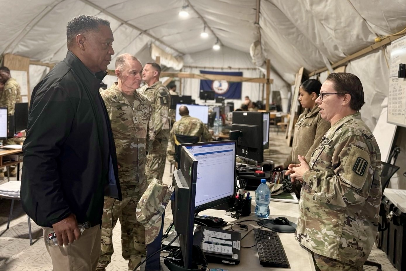 Crenshaw Ring Visit 529th Cssb Soldiers In Poland Virginia National