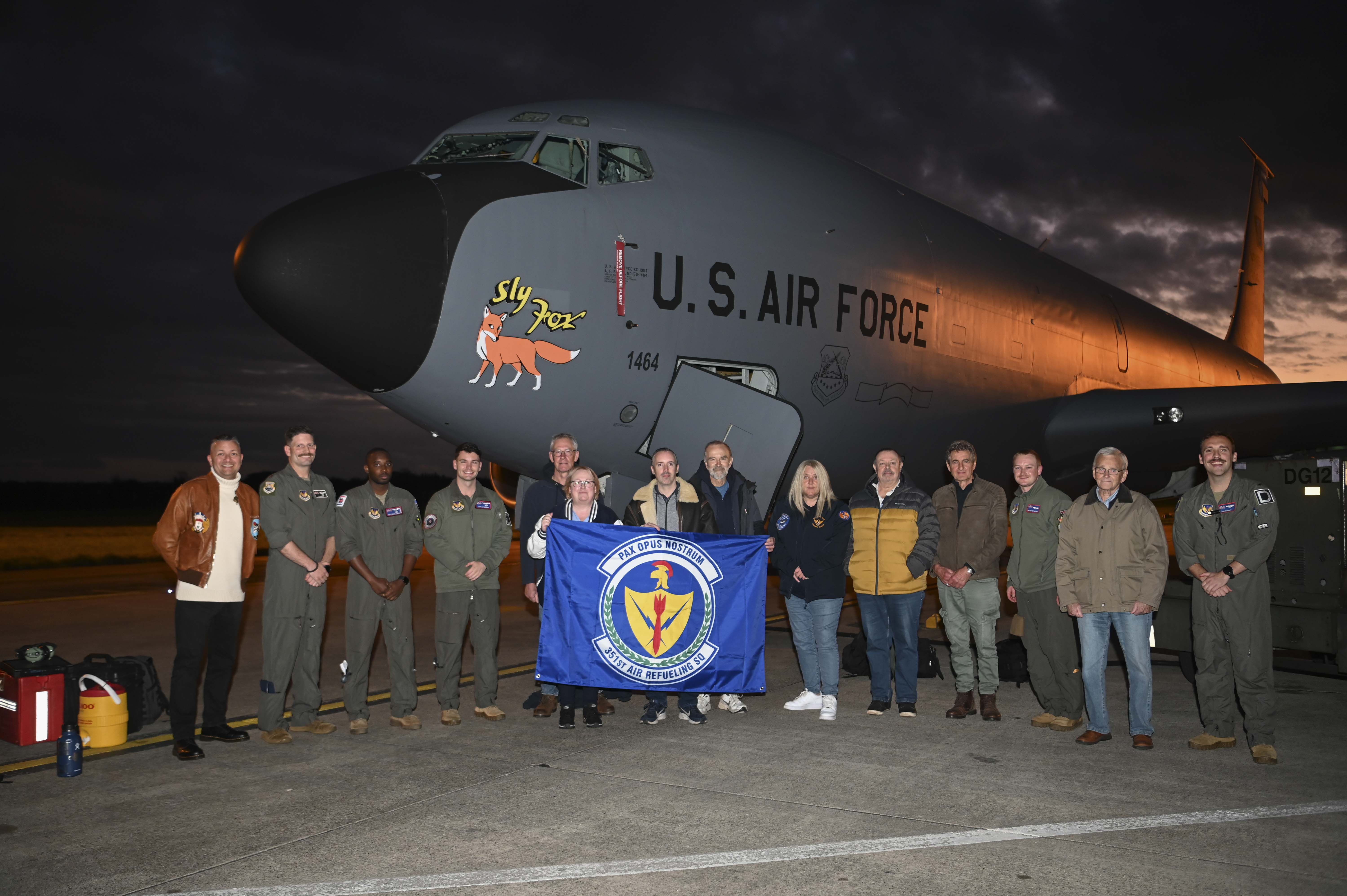 Members from the 100th Bomb Group fly with the 100th ARW