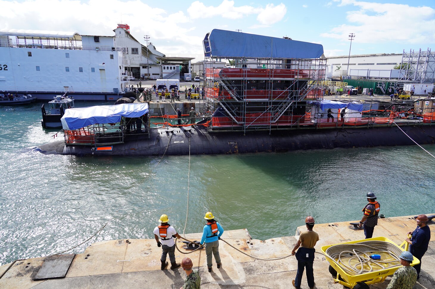 Pearl Harbor Naval Shipyard Begins USS North Carolina Submarine ...