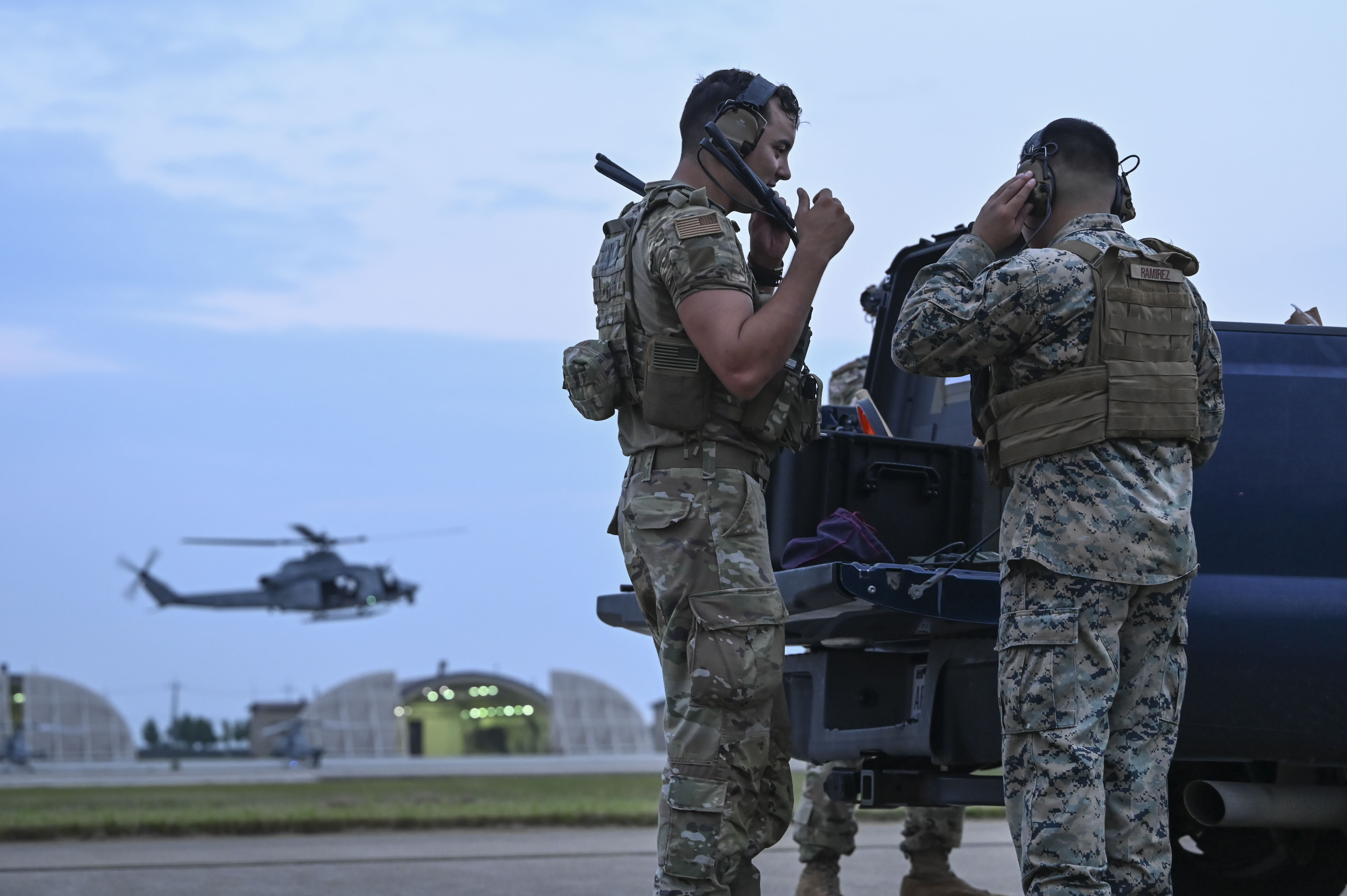 Wolf pack, Marines Partner for Joint Helicopter Landing Zone Operations ...