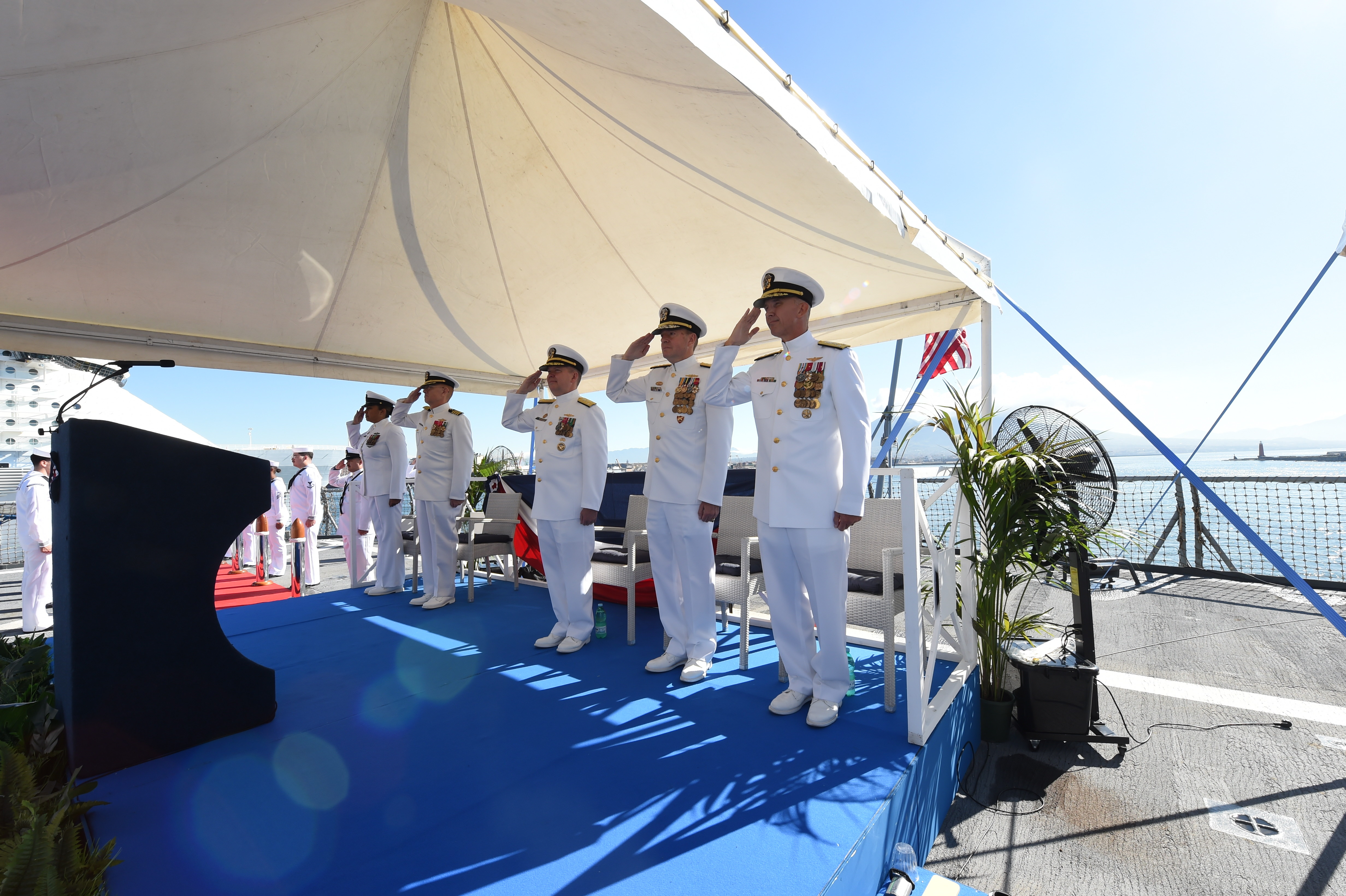 Anderson Relieves Ishee As Commander Us Sixth Fleet United States Navy News Stories