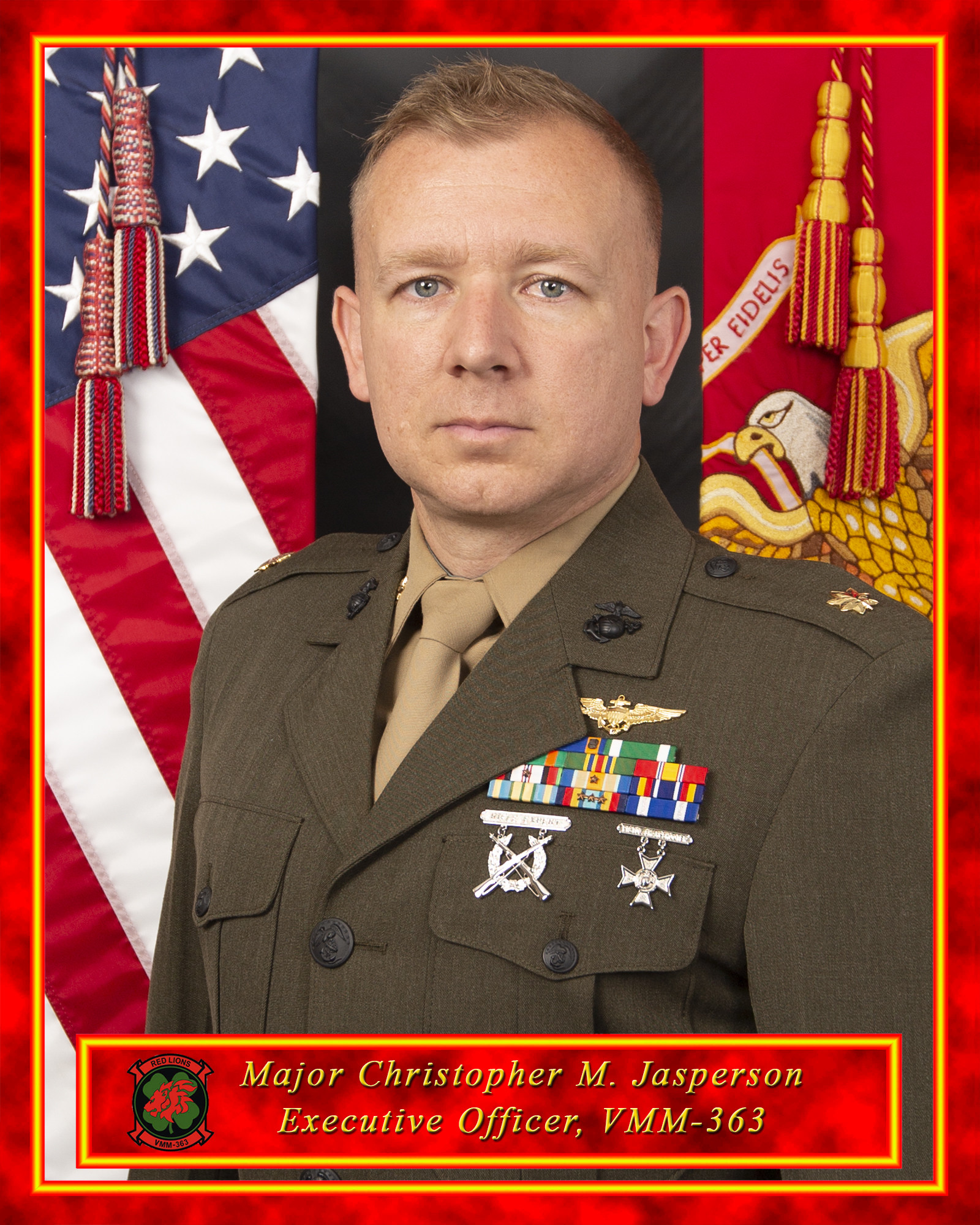 Major Christopher M. Jasperson > 1st Marine Aircraft Wing > Biography