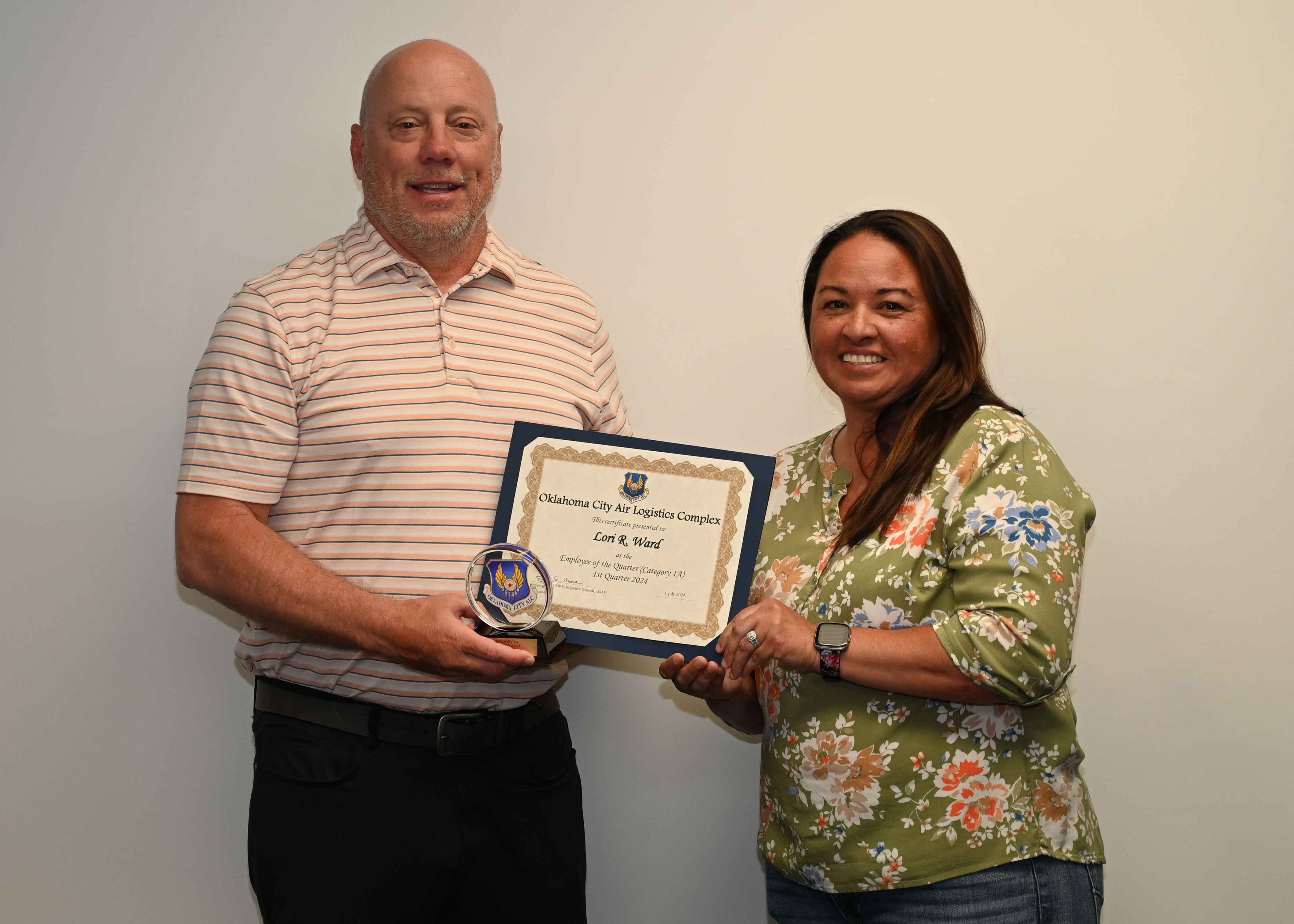 Quarterly award winners recognized at OC-ALC > Tinker Air Force Base ...