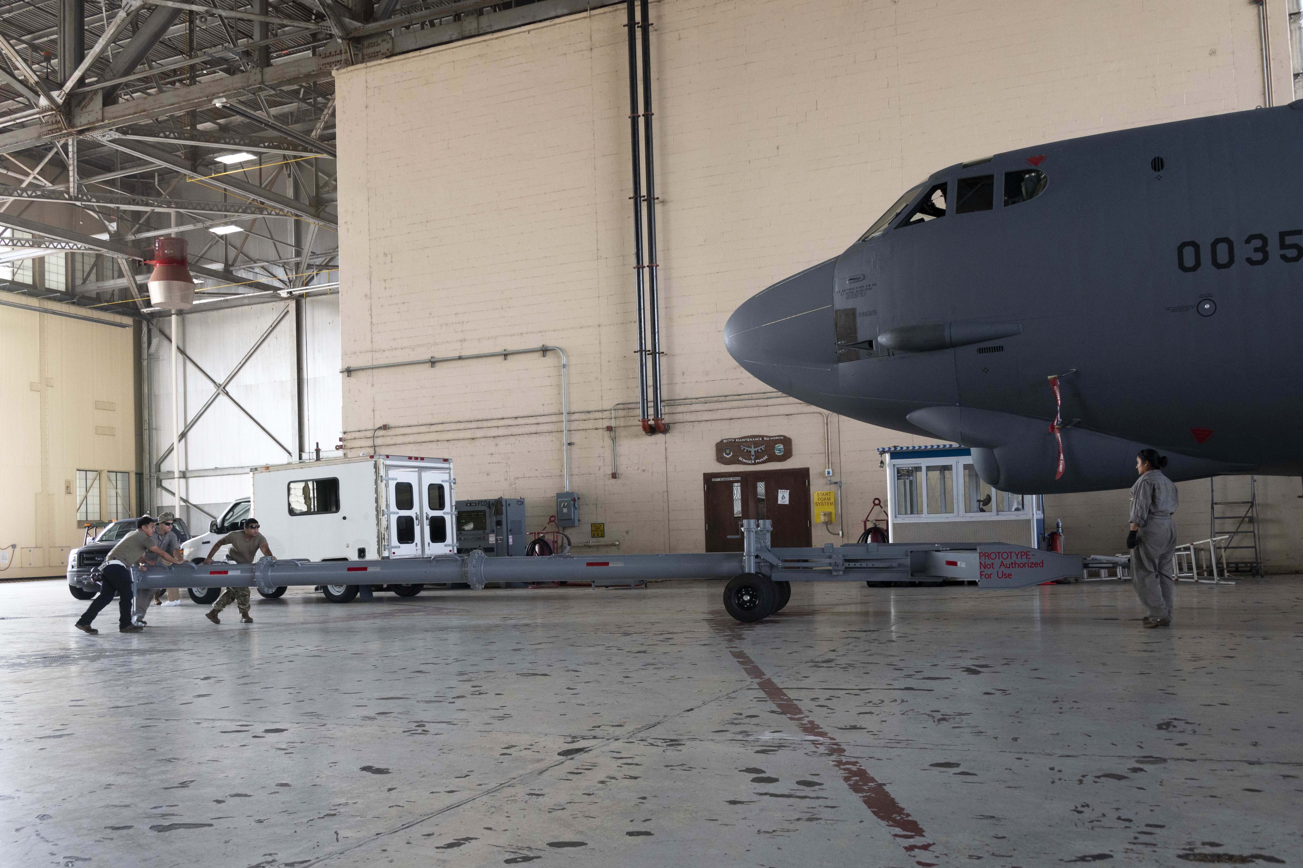 AFGSC tests new B-52 Stratofortress towbar prototype > U.S. Strategic ...