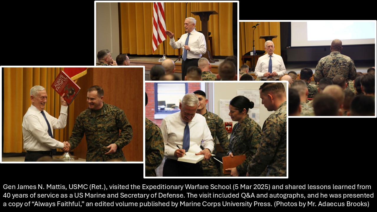 Gen Mattis at Expeditionary Warfare School