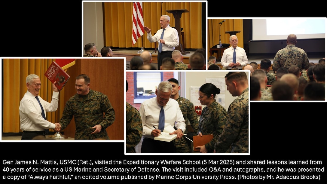 Gen Mattis at Expeditionary Warfare School