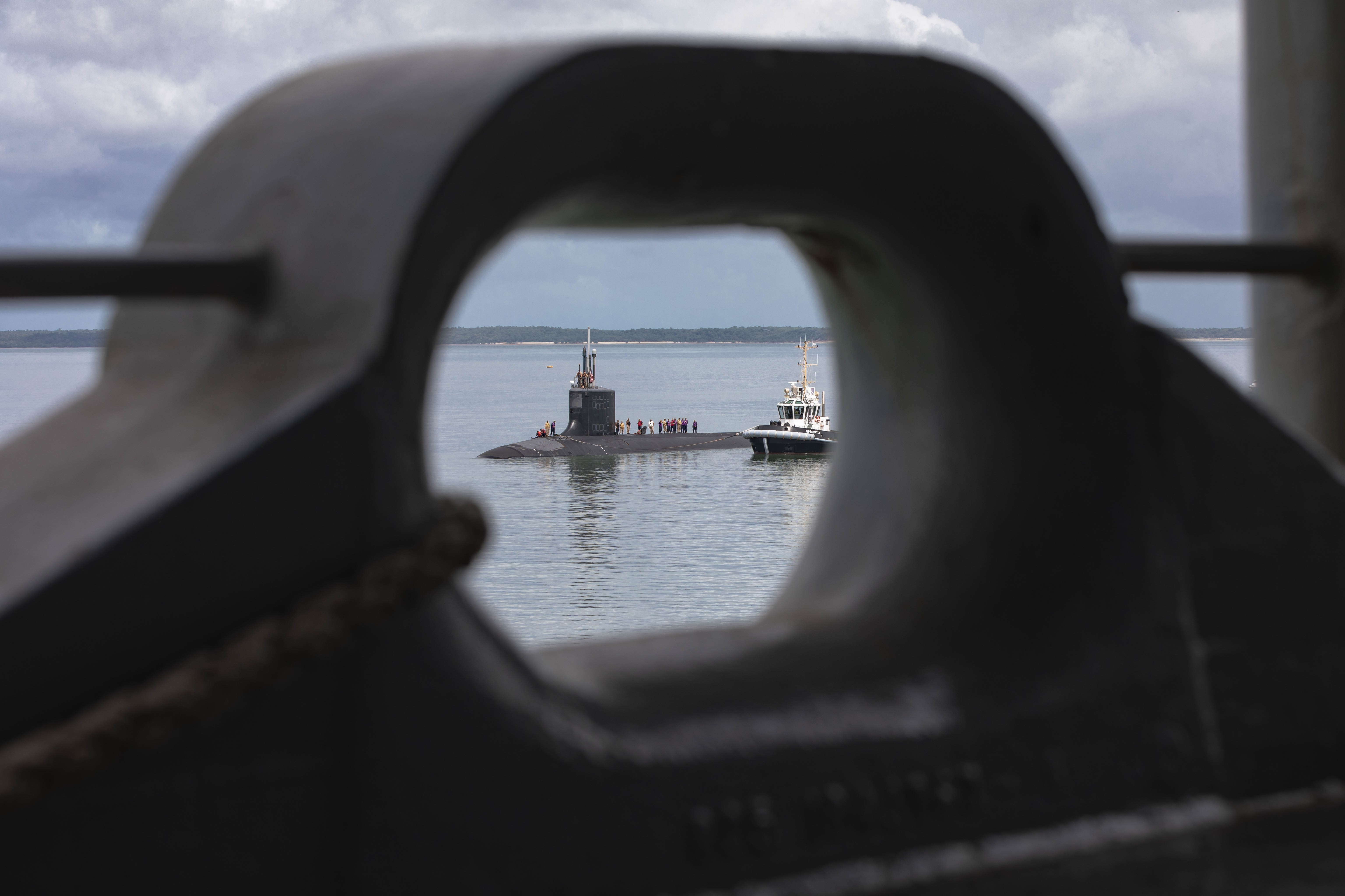 USS Minnesota (SSN 783) moors alongside USS Emory S. Land (AS 39) facebook sharing buttontwitter ...