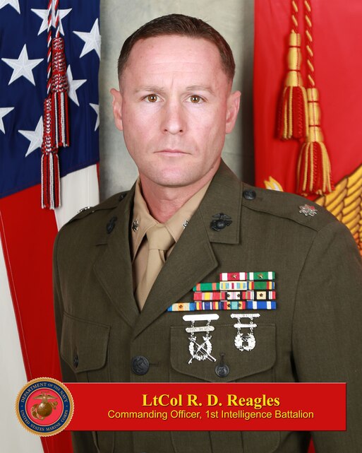 Lt. Col. Robert D. Reagles > I Marine Expeditionary Force > Biography