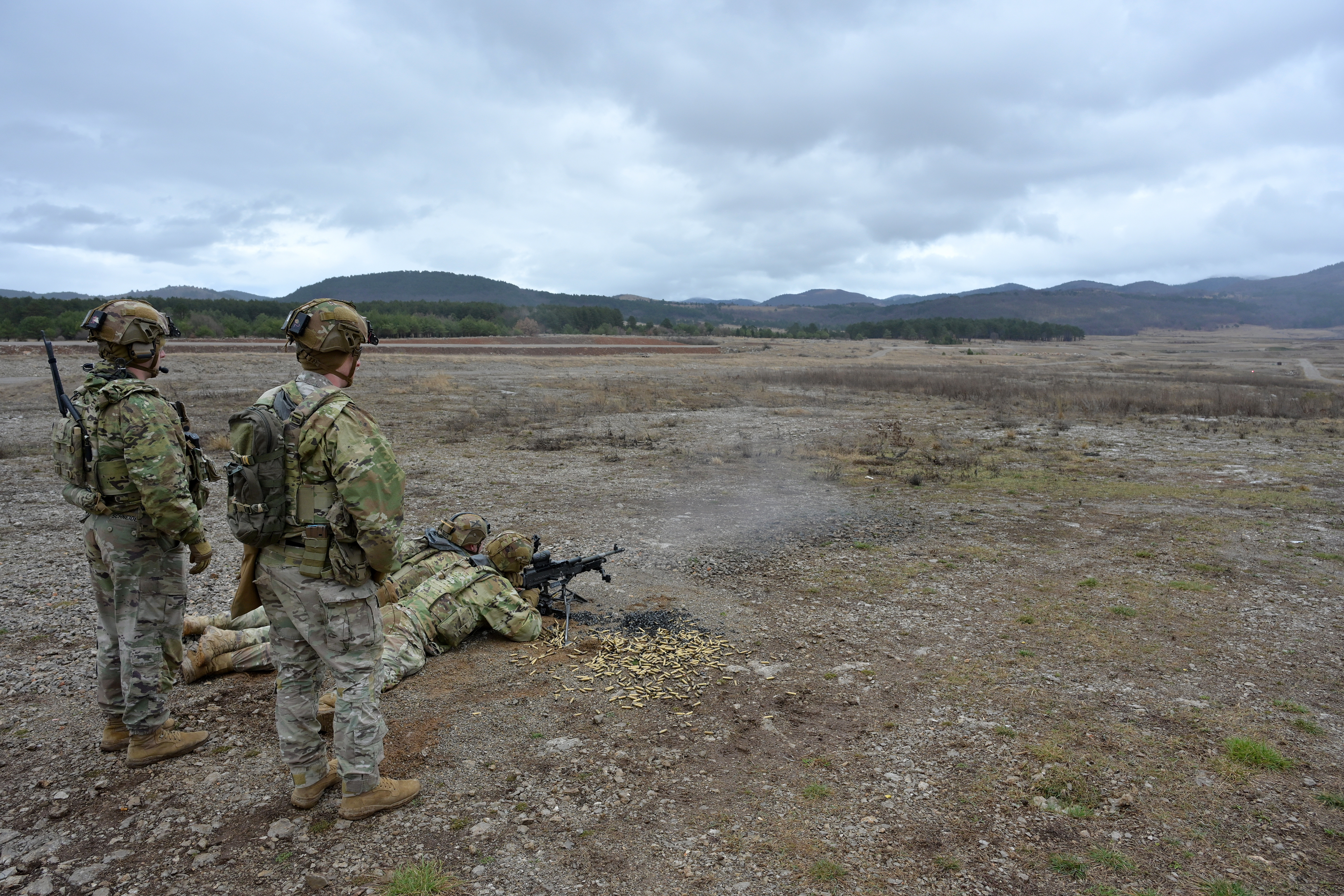 M240 machine gun during live-fire exercise