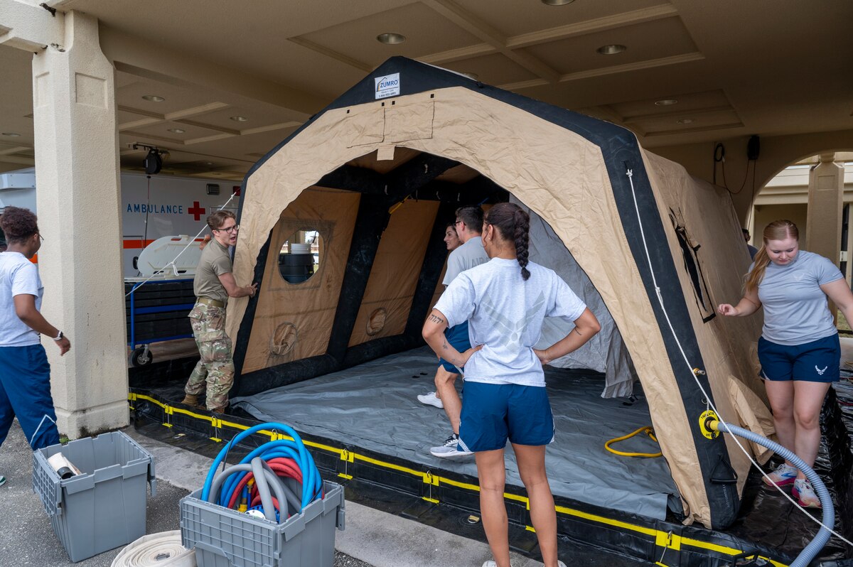 Practice Makes Perfect - 36 MDG Triage Tent Setup Training > Andersen ...