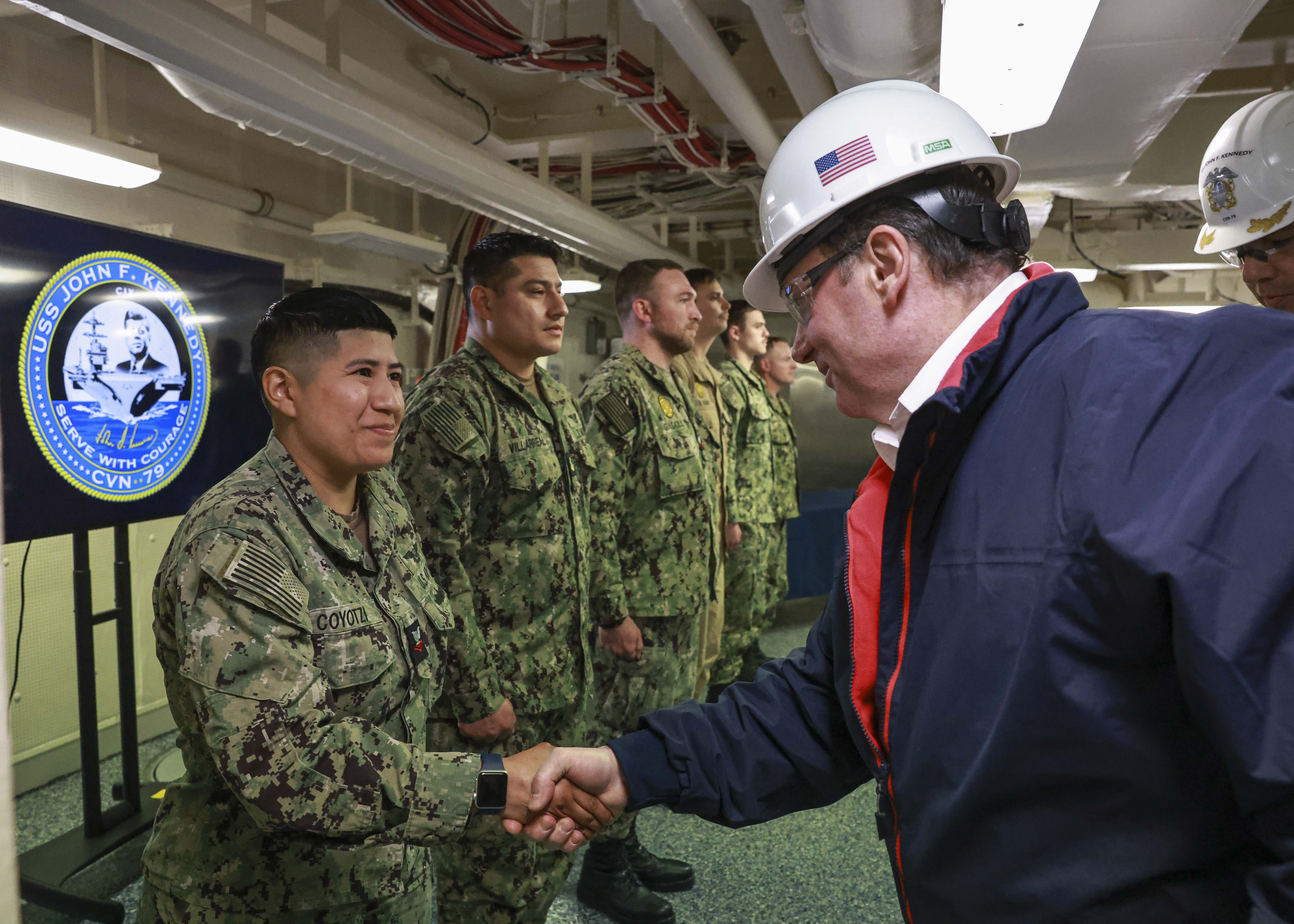 Secretary of the Navy John Phelan Visits PCU John F. Kennedy (CVN 79 ...