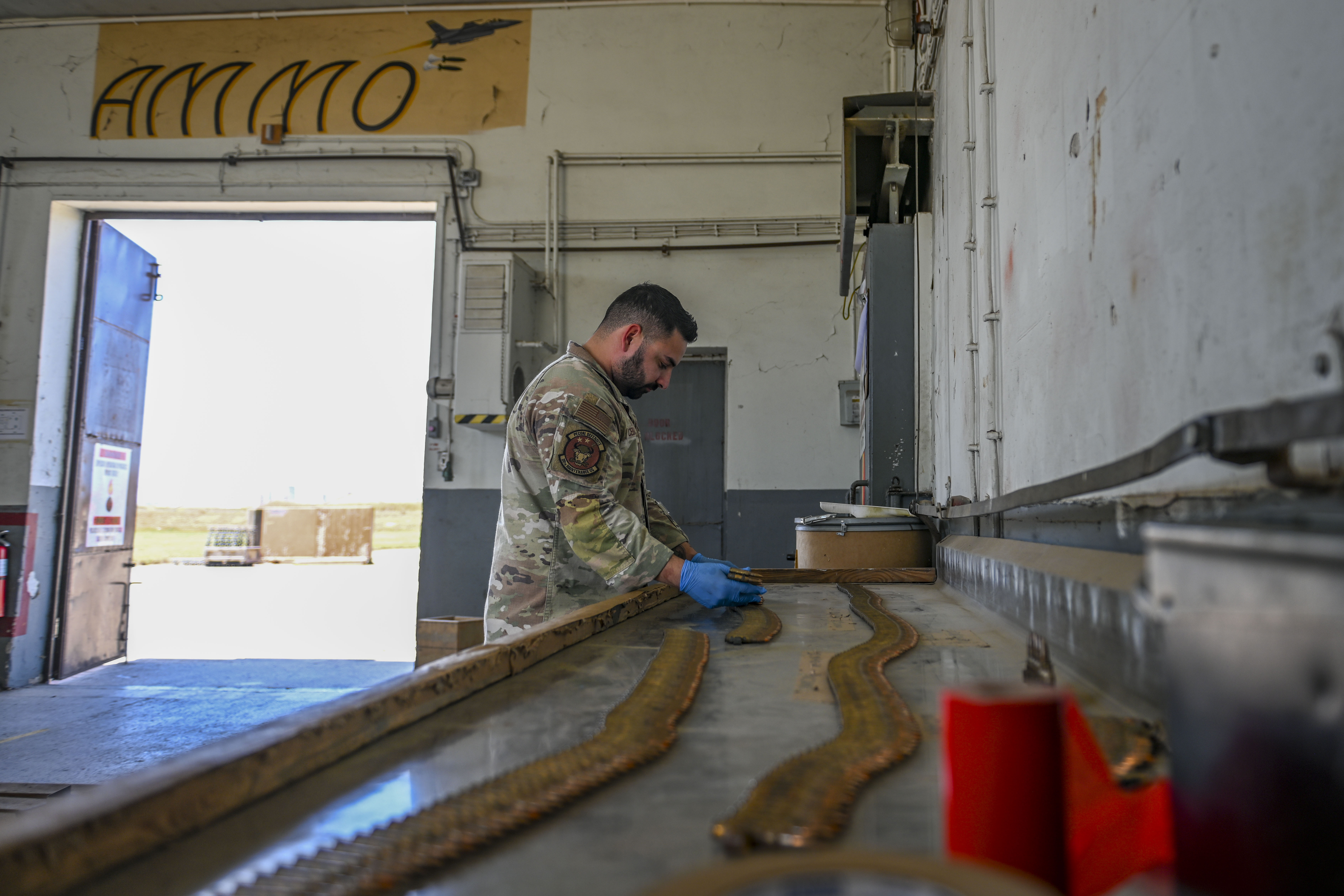 Airmen in Action: 39 MXS munitions flight prepares ammunition ...