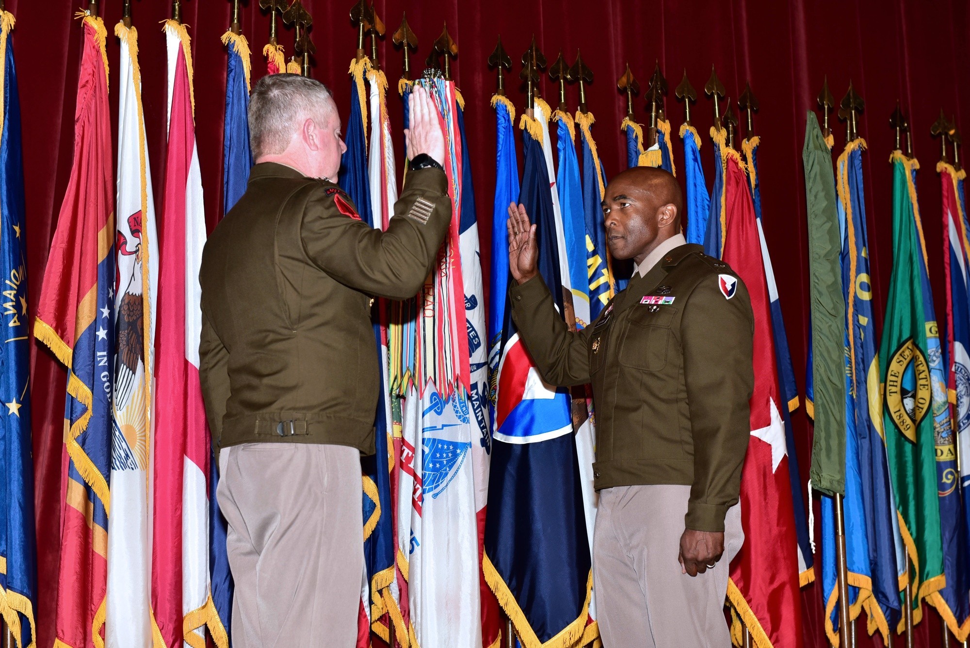 MICC commander pins general officer rank