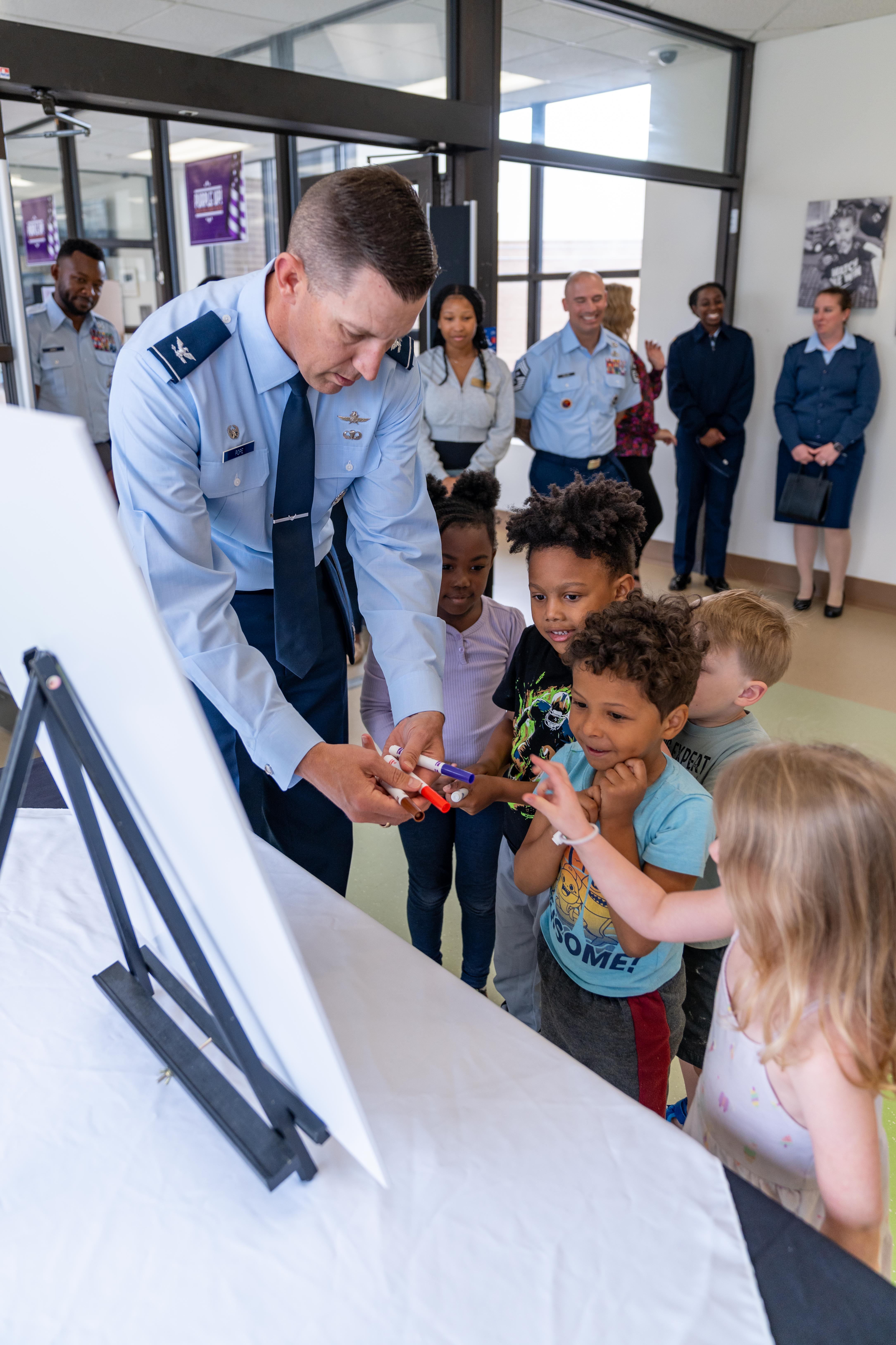 Col Pope signs Month of the Military Child proclamation > Keesler Air ...