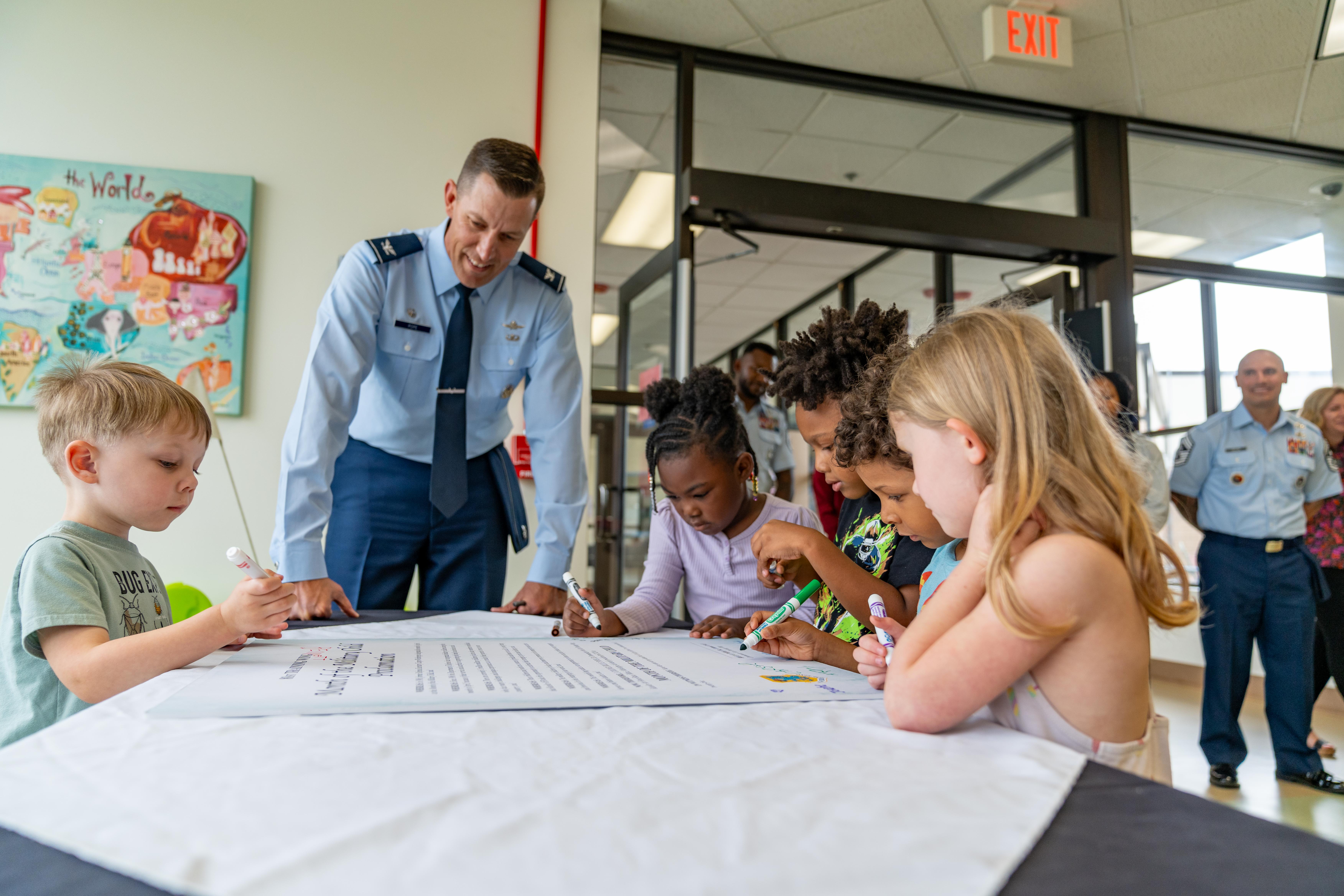 Col Pope signs Month of the Military Child proclamation > Keesler Air ...