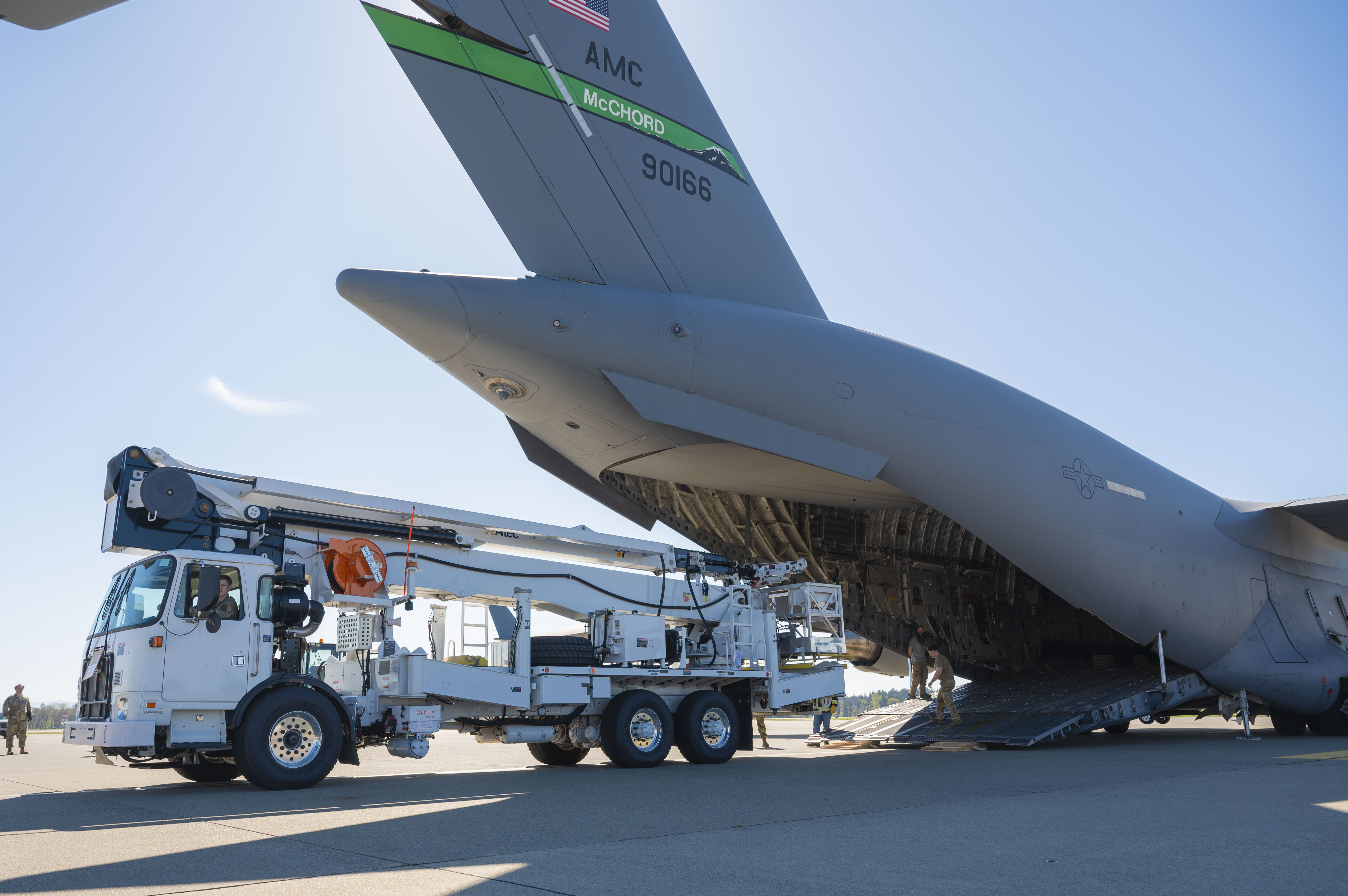 Team McChord readies high-reach crane transport for maintenance support ...