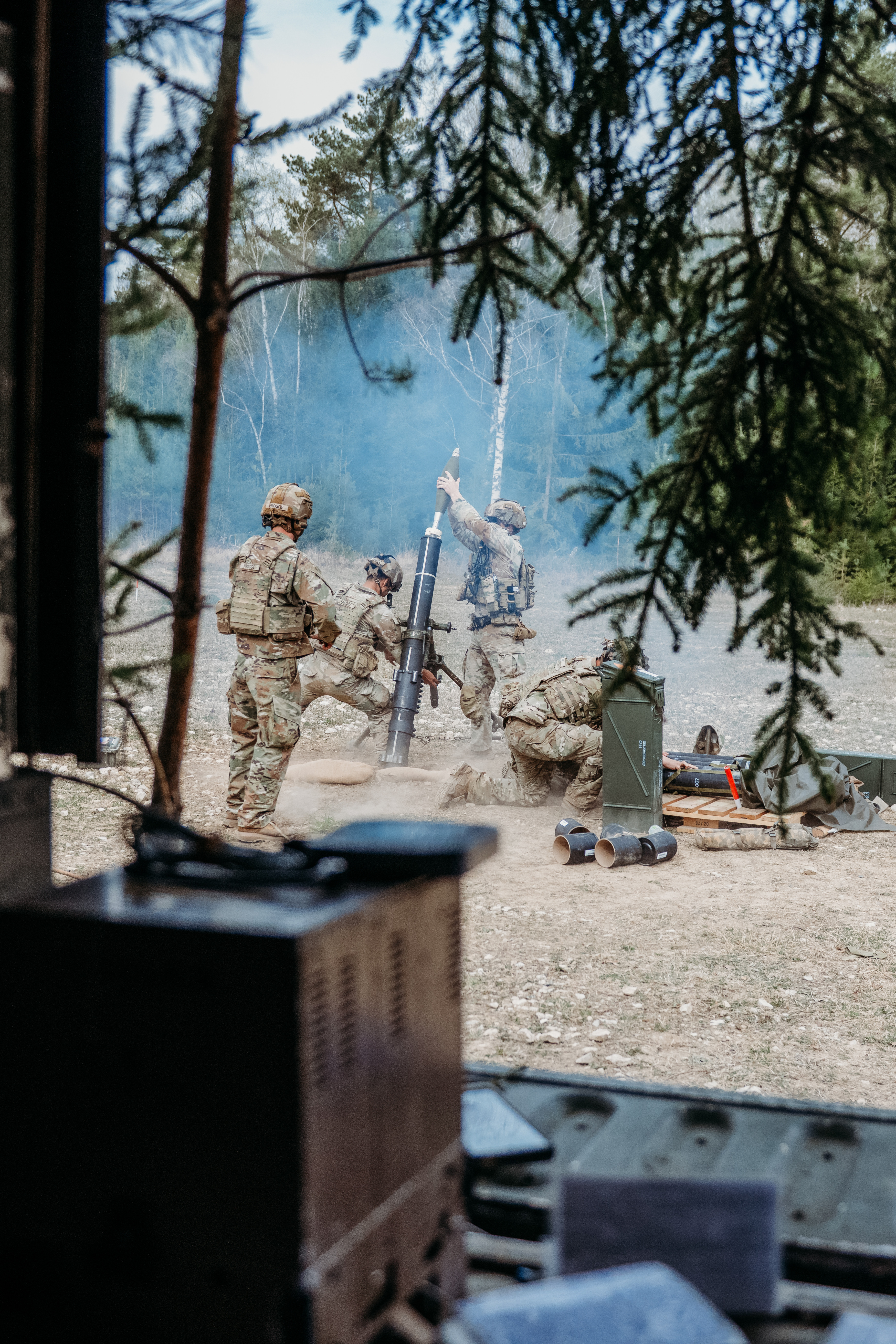 Conducting a mortar live-fire range