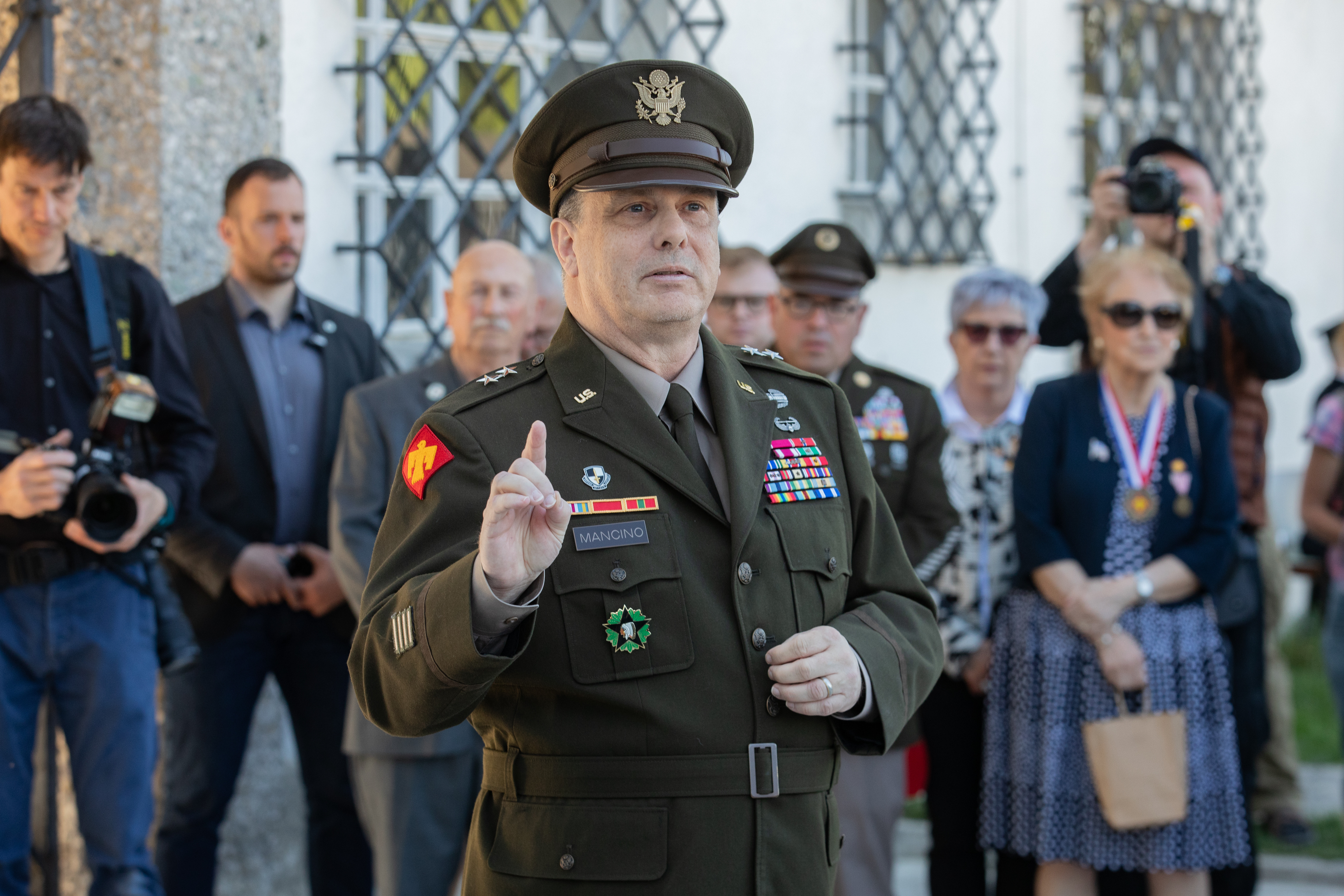 Speaking during the 80th Anniversary of Dachau Liberation