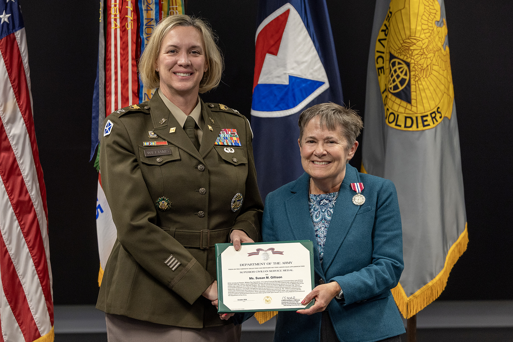 Gillison retires after 41 years combined service > U.S. Army Financial ...