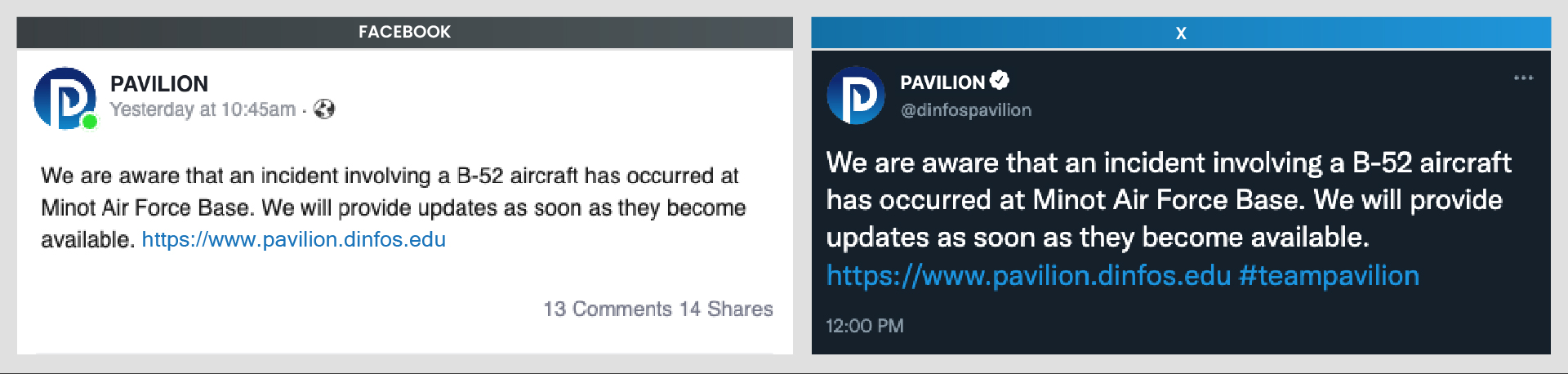 During a Crisis: Initial Social Media Post Structure > DINFOS Pavilion ...