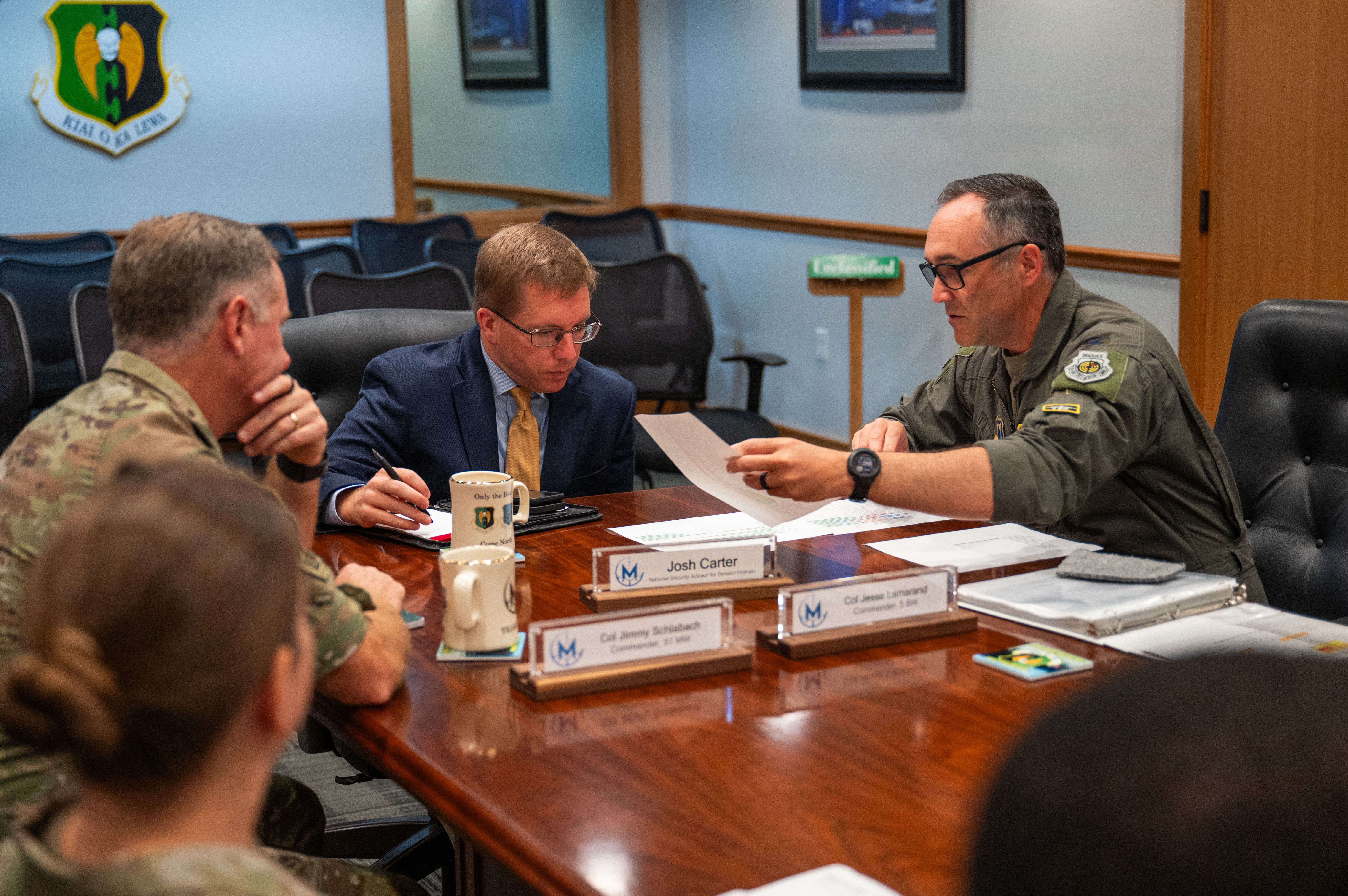 North Dakota Sen. John Hoeven’s staff delegation visits Minot