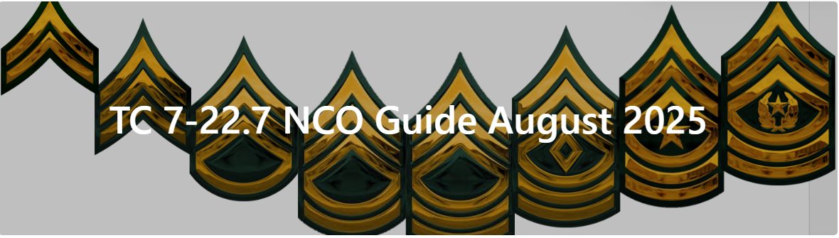 NCO Guide Update Published – August 19, 2025 > U.S. Army NCO Academy ...