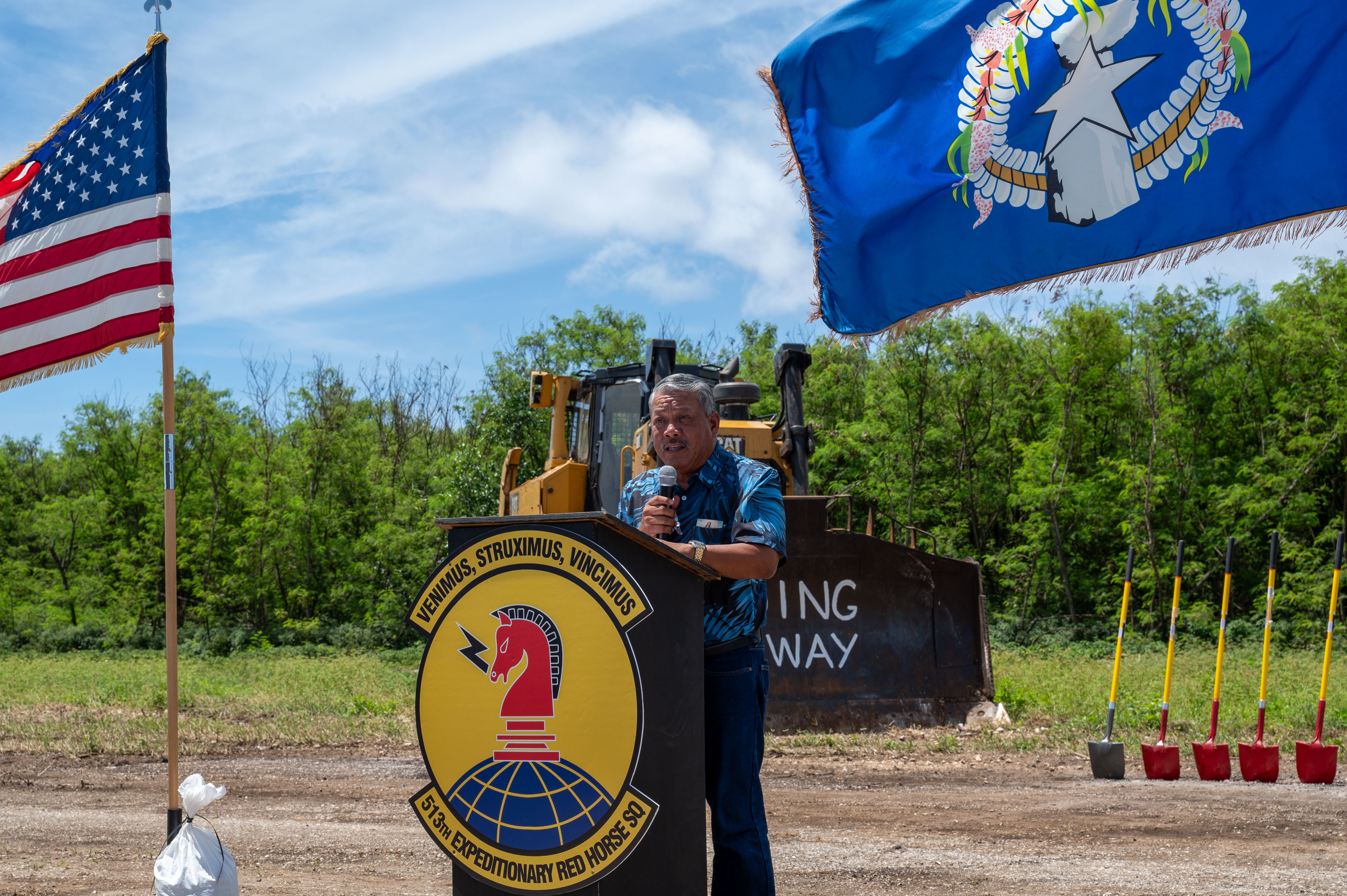 Tinian North Field Airfield Rehabilitation Groundbreaking ceremony ...