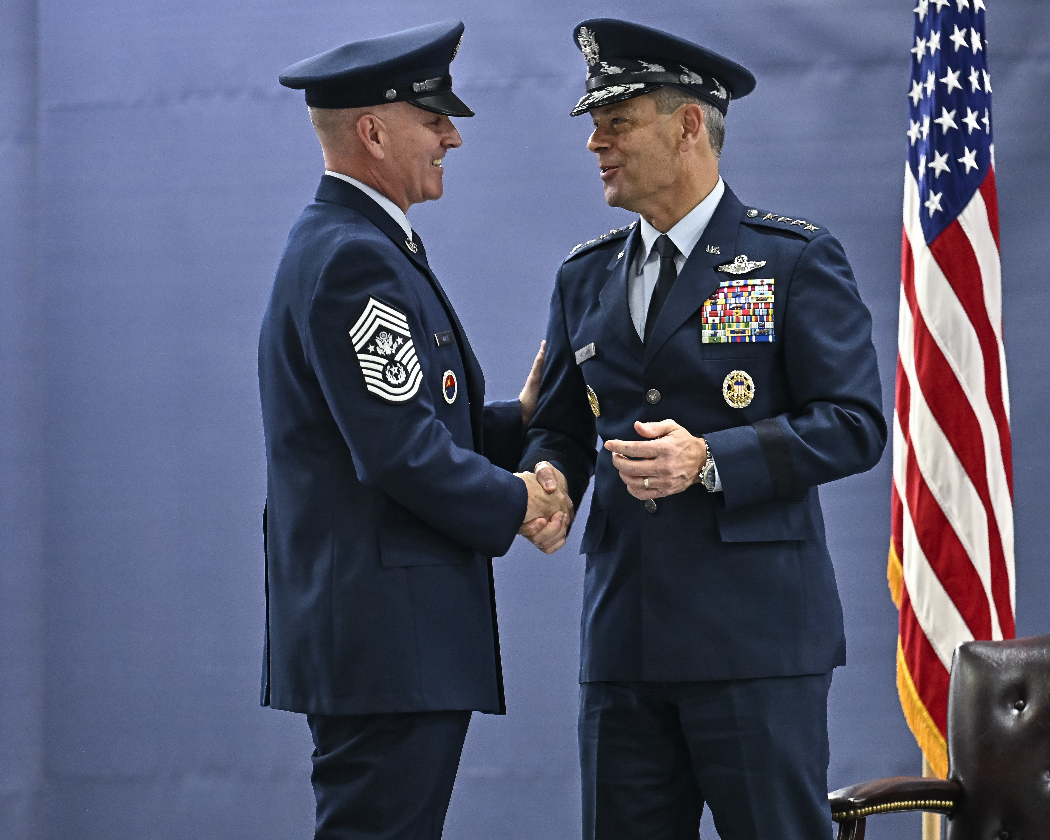 Wolfe assumes role as 21st CMSAF > Air Combat Command > Article Display