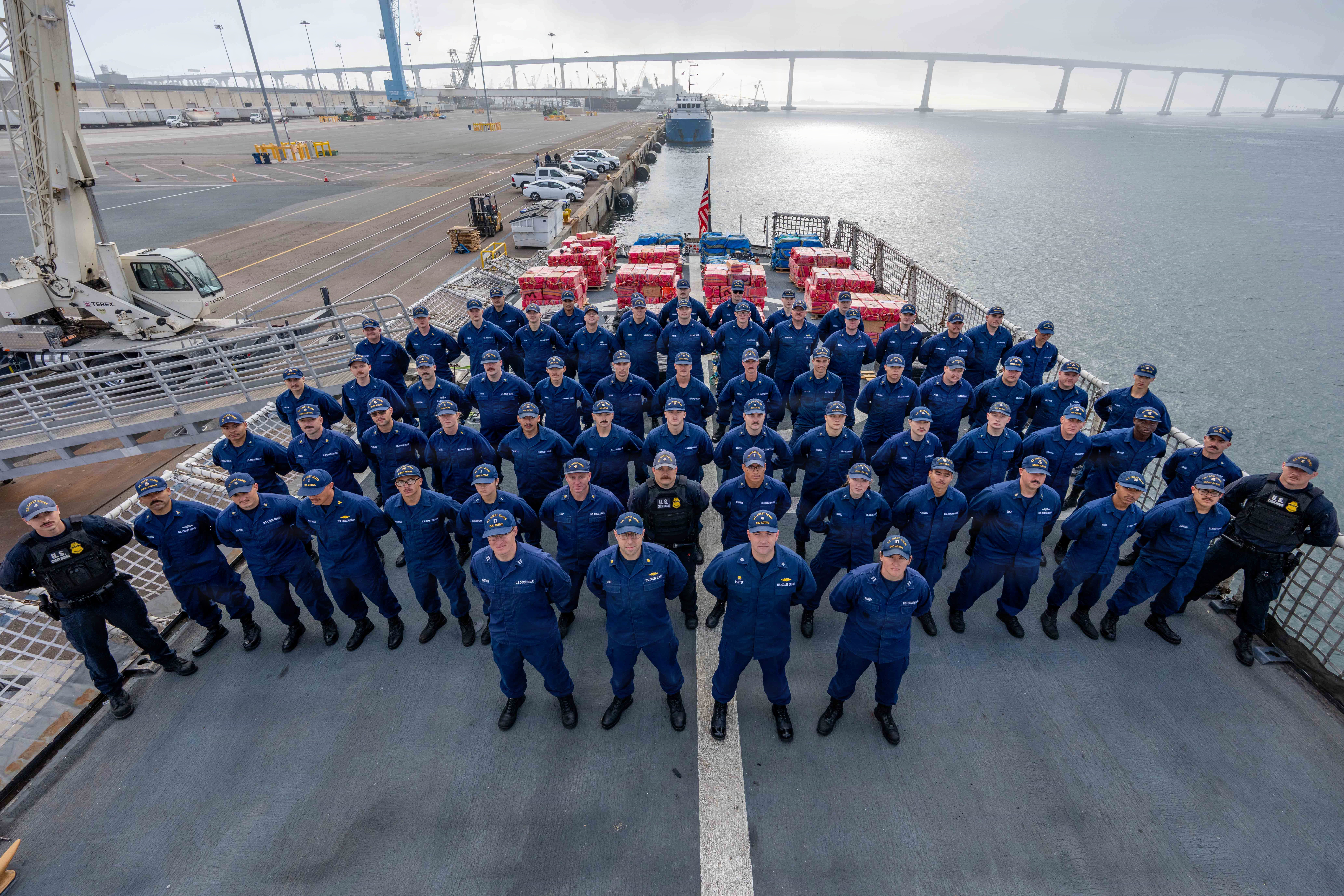 U.S. Coast Guard Cutter Active crew offloads $203M in cocaine in San ...