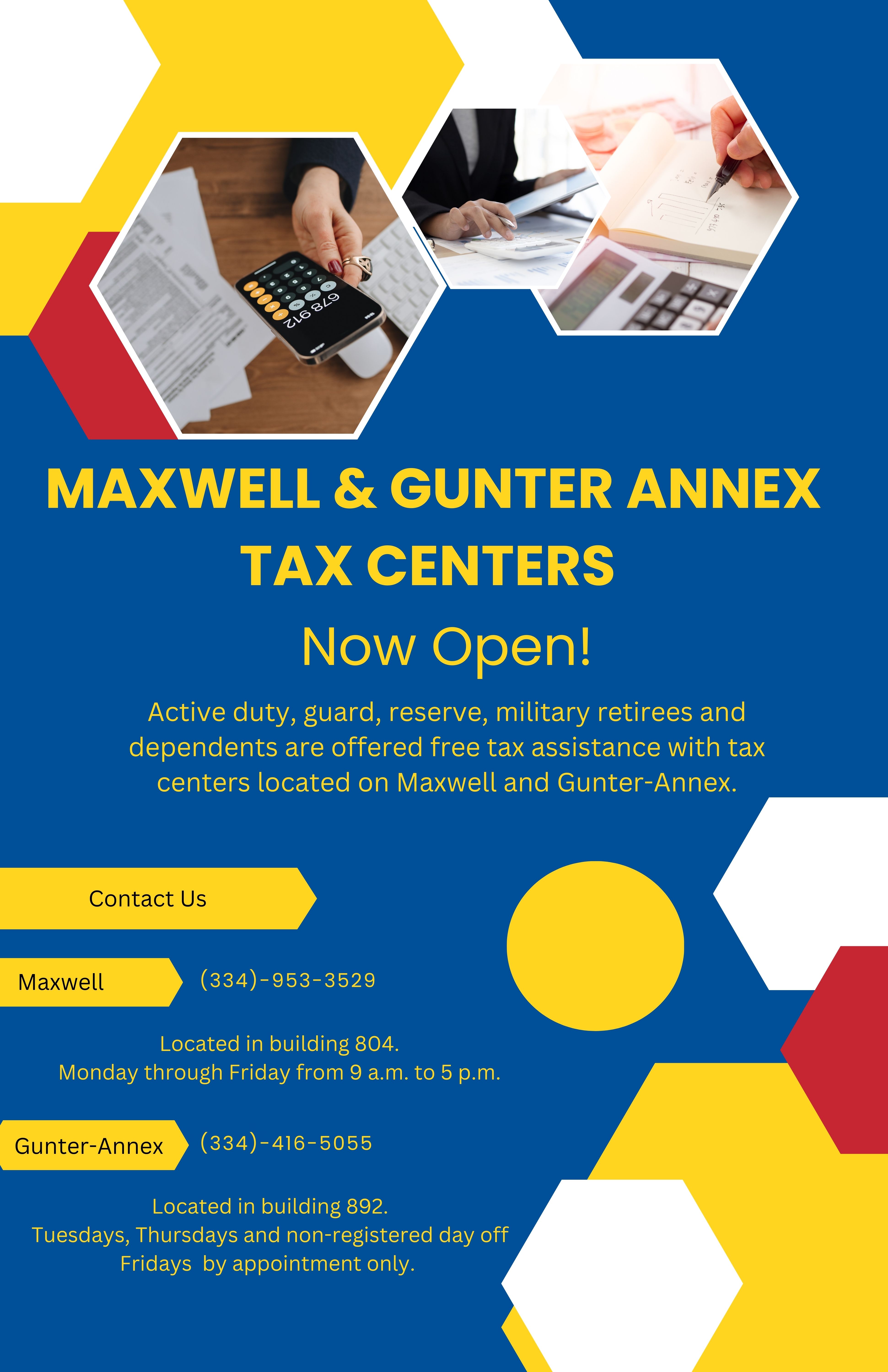 Tax centers open at Maxwell, Gunter Annex > Maxwell Air Force Base ...