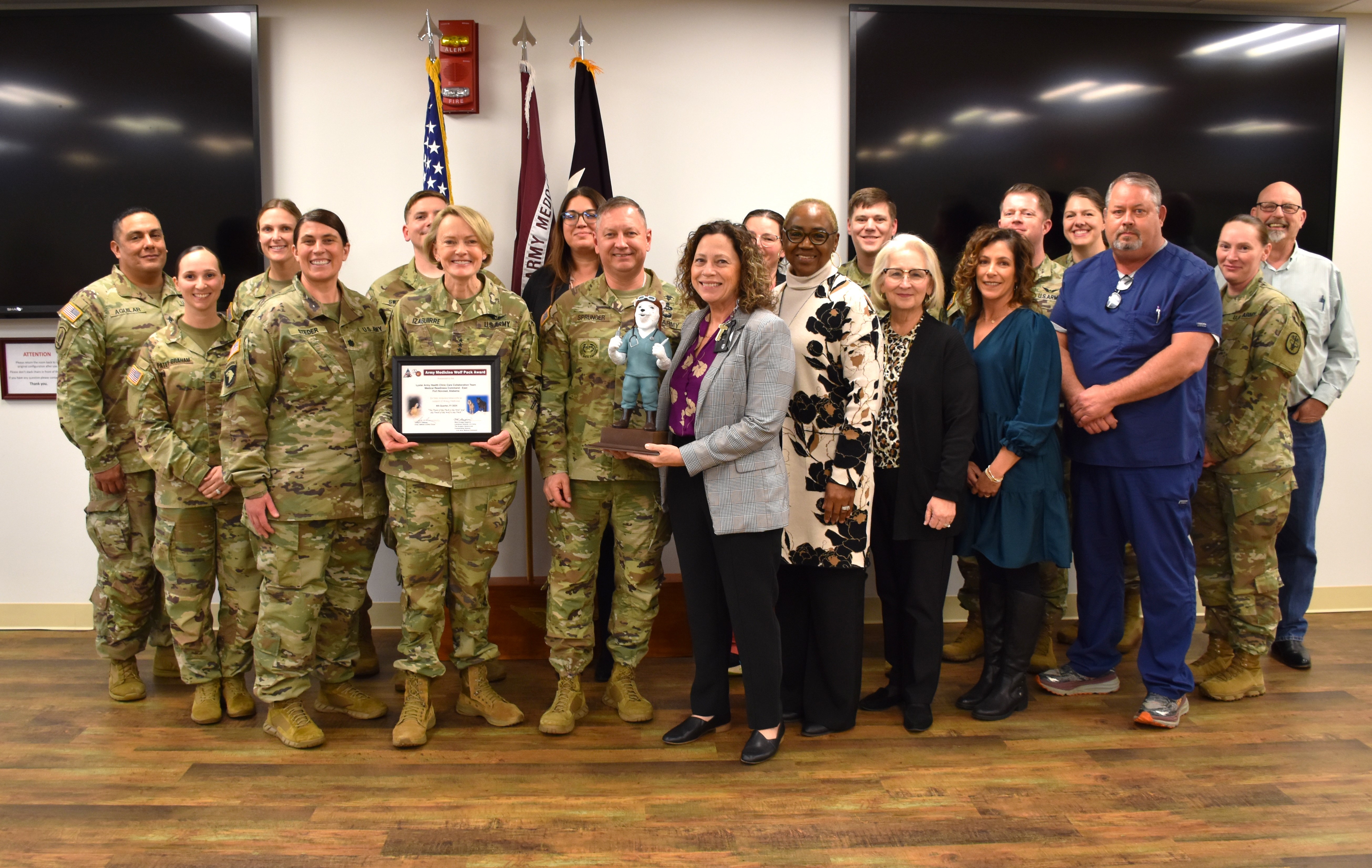 Wolf Pack Award presented to Lyster AHC > Lyster Army Health Clinic ...