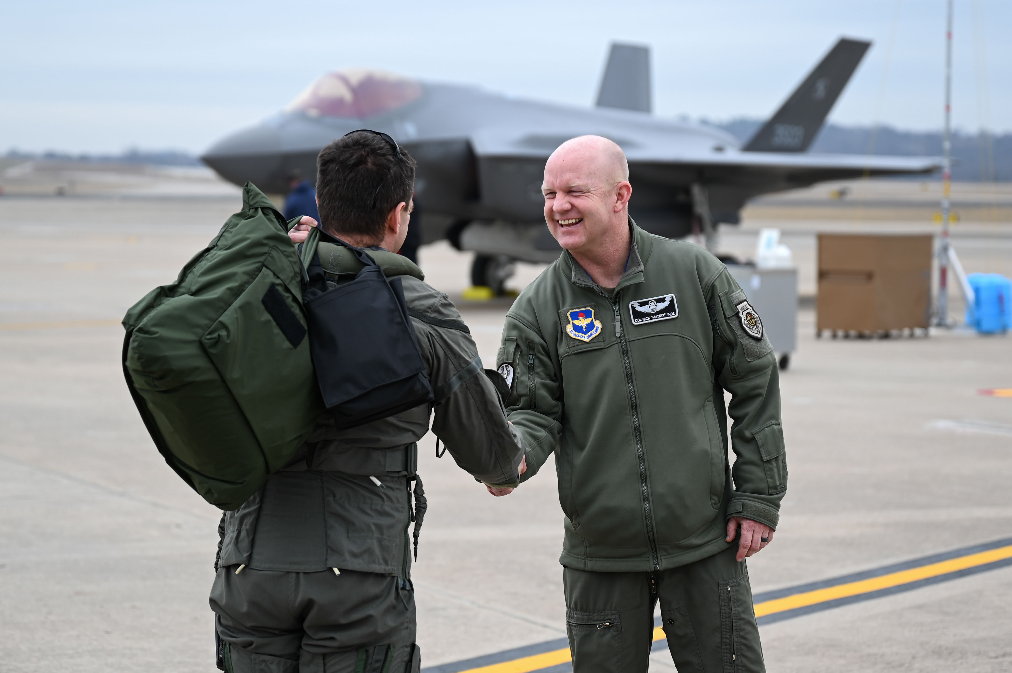 Polish pilot executes first F-35 flight at Ebbing ANGB > 33rd Fighter ...