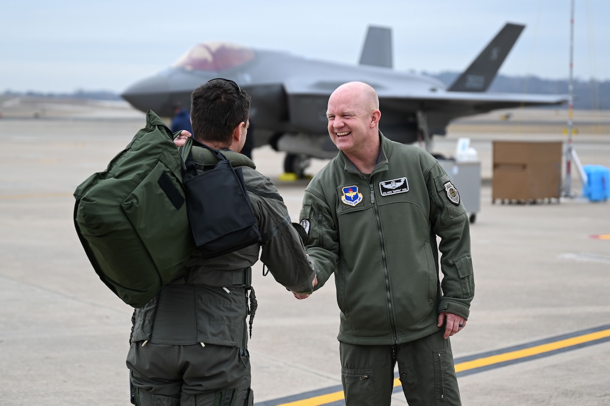 Polish pilot executes first F-35 flight at Ebbing ANGB > 33rd Fighter ...